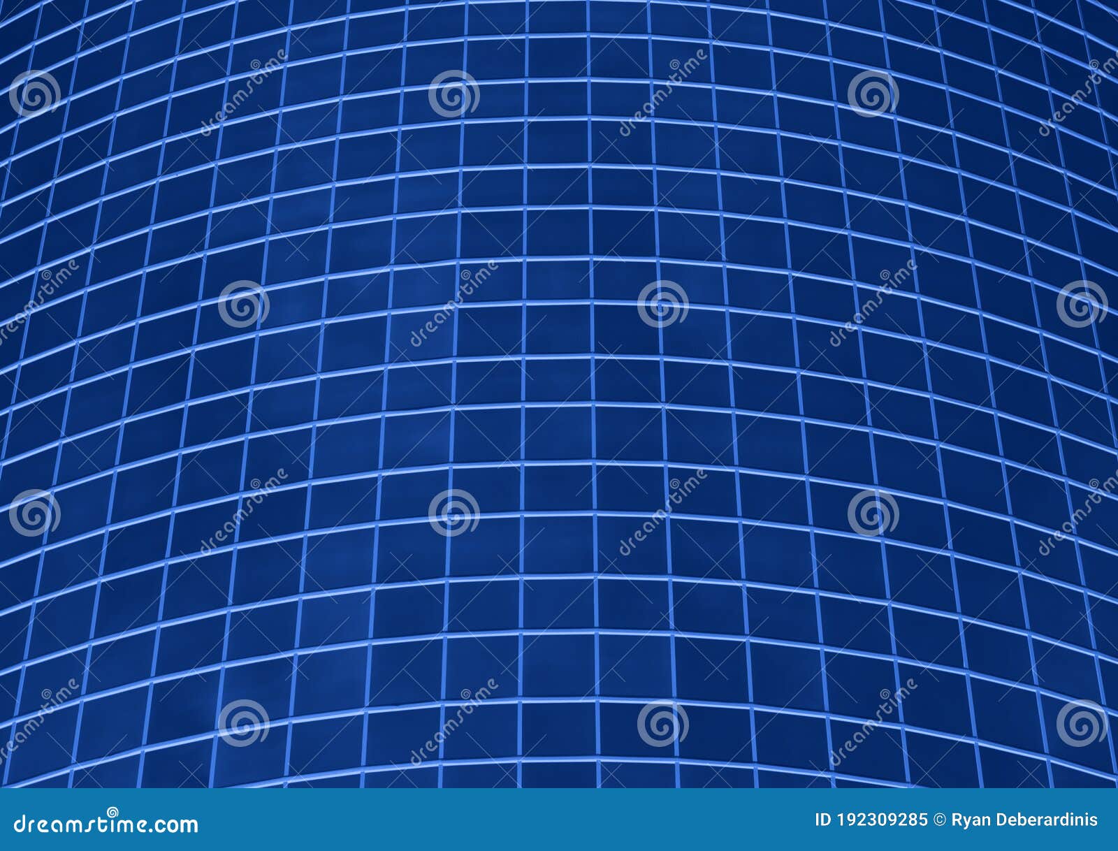 Glass Windows on Building Create a Grid of Contrasting Lines with Blue ...