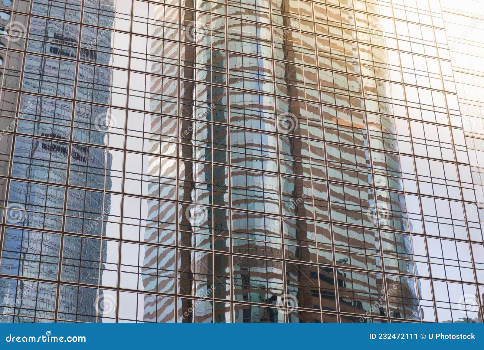 Glass Windows Wall of High Rise Building Stock Image - Image of city ...