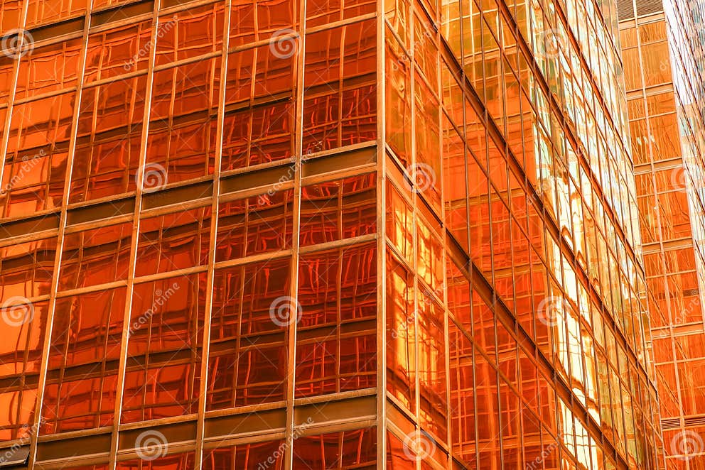 Glass Windows Wall of Highrise Building Stock Image - Image of ...