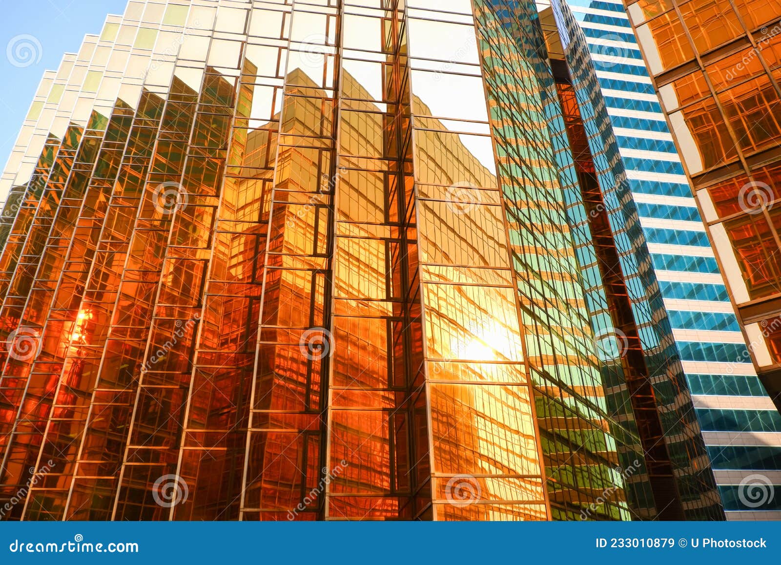 Glass Windows Wall of Highrise Building Stock Image - Image of ...