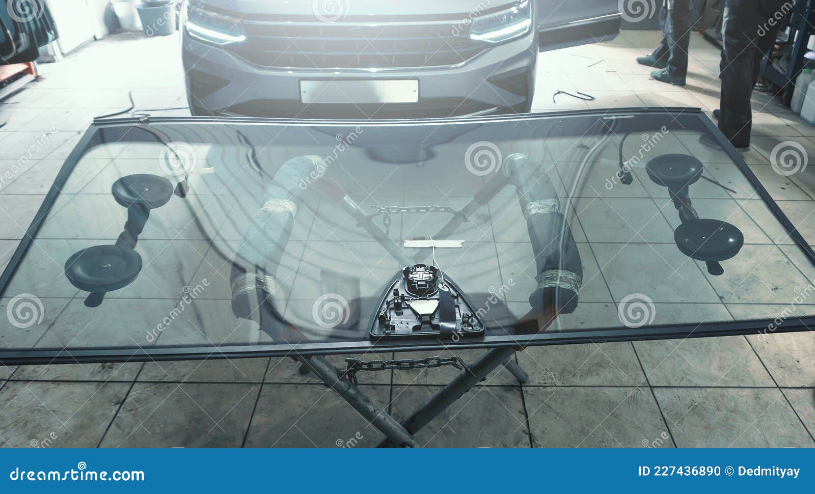 Glass Windscreen or Windshield before Installation on Car in Service ...