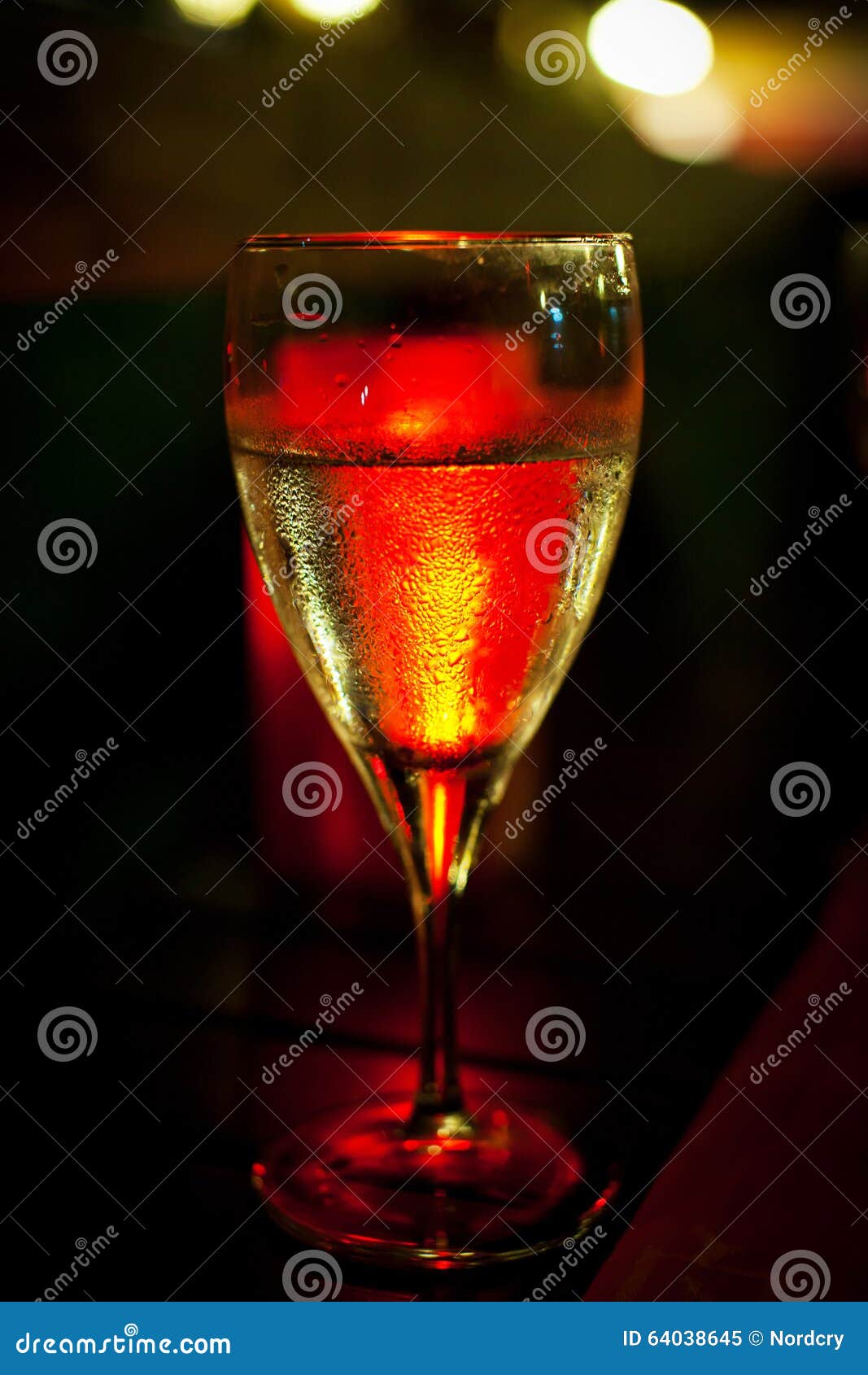 Glass with Wine in Red Backlight Stock Image - Image of shiny, light ...