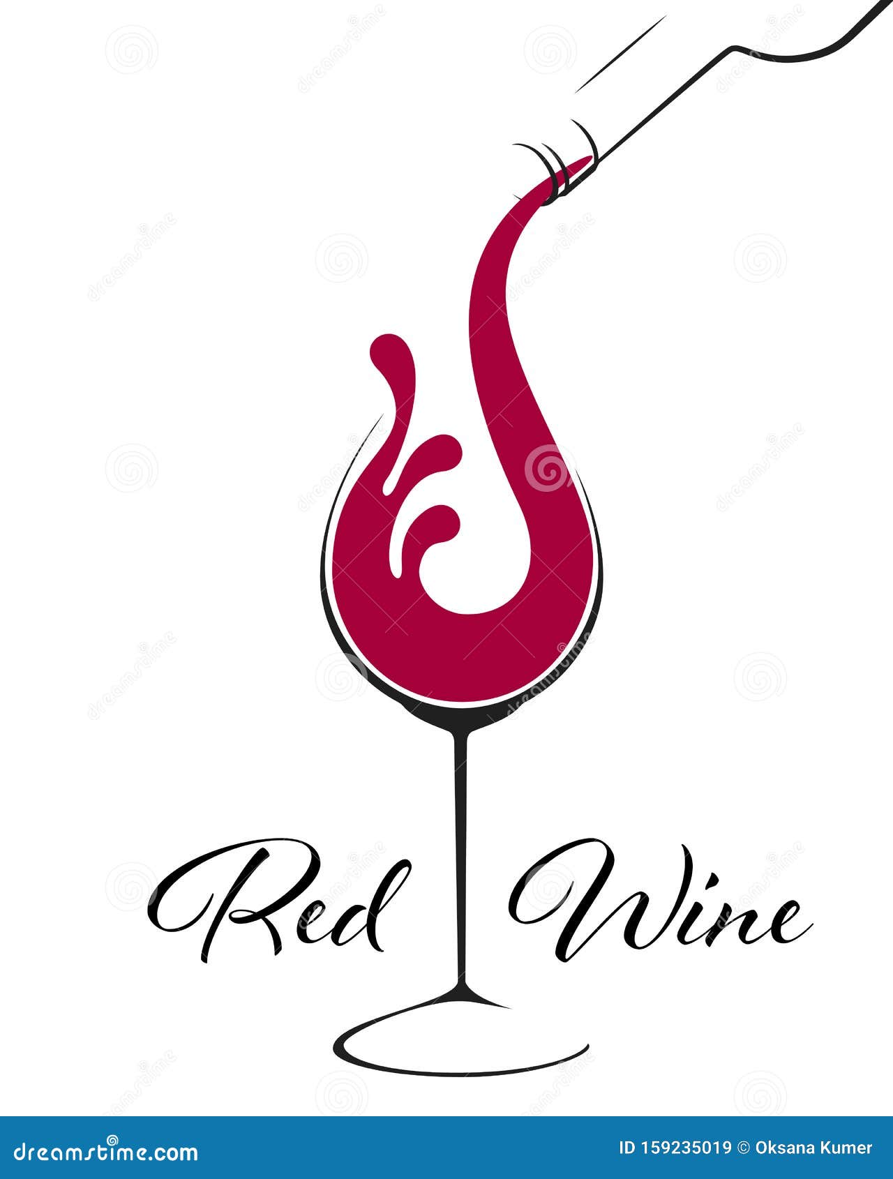 Glass Of Wine With Splash Logo Design Stock Vector Illustration Of Label Abstract 159235019