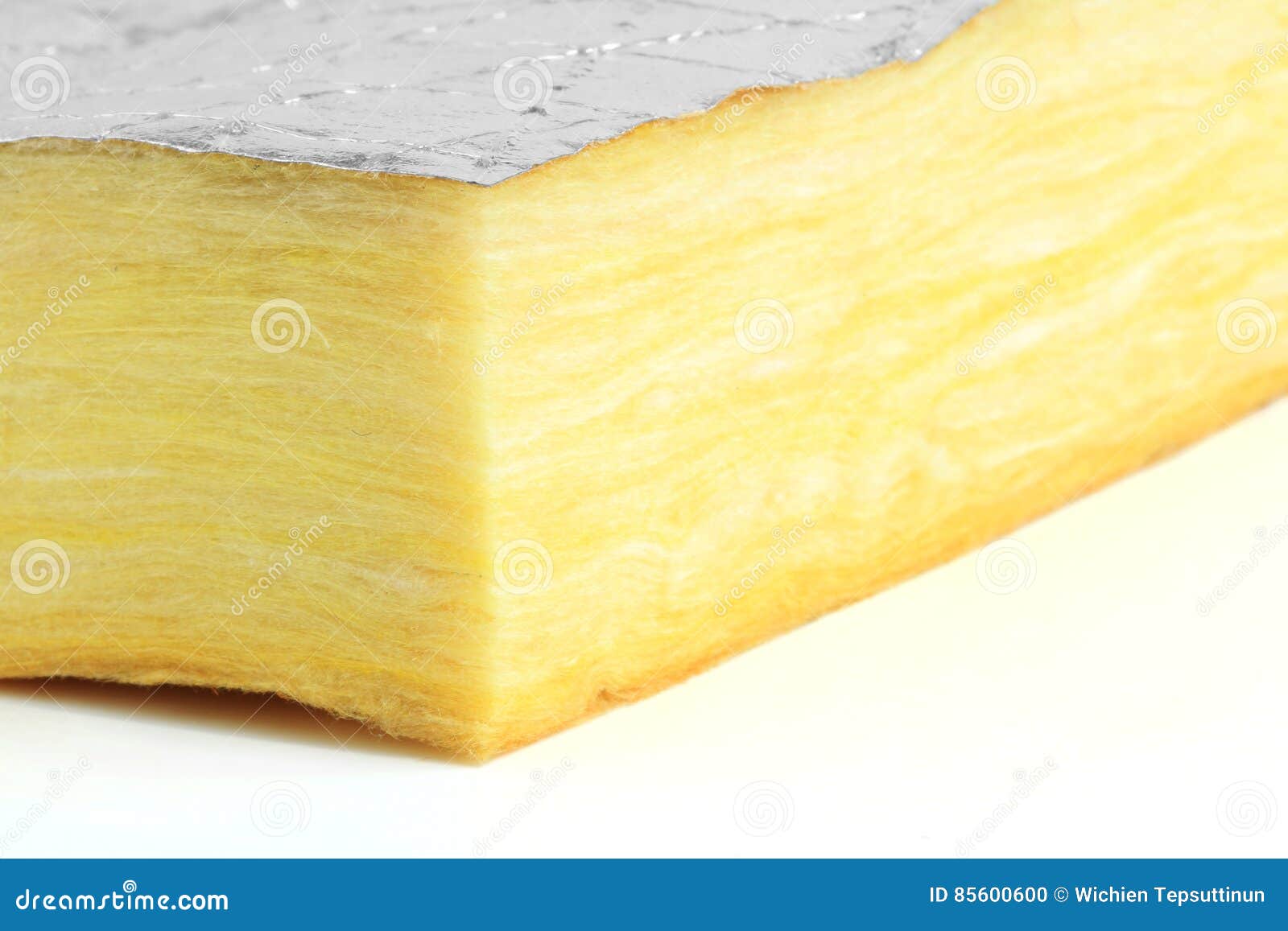 Glass Wool Insulation. The Worker Insulates The House Standing On The ...