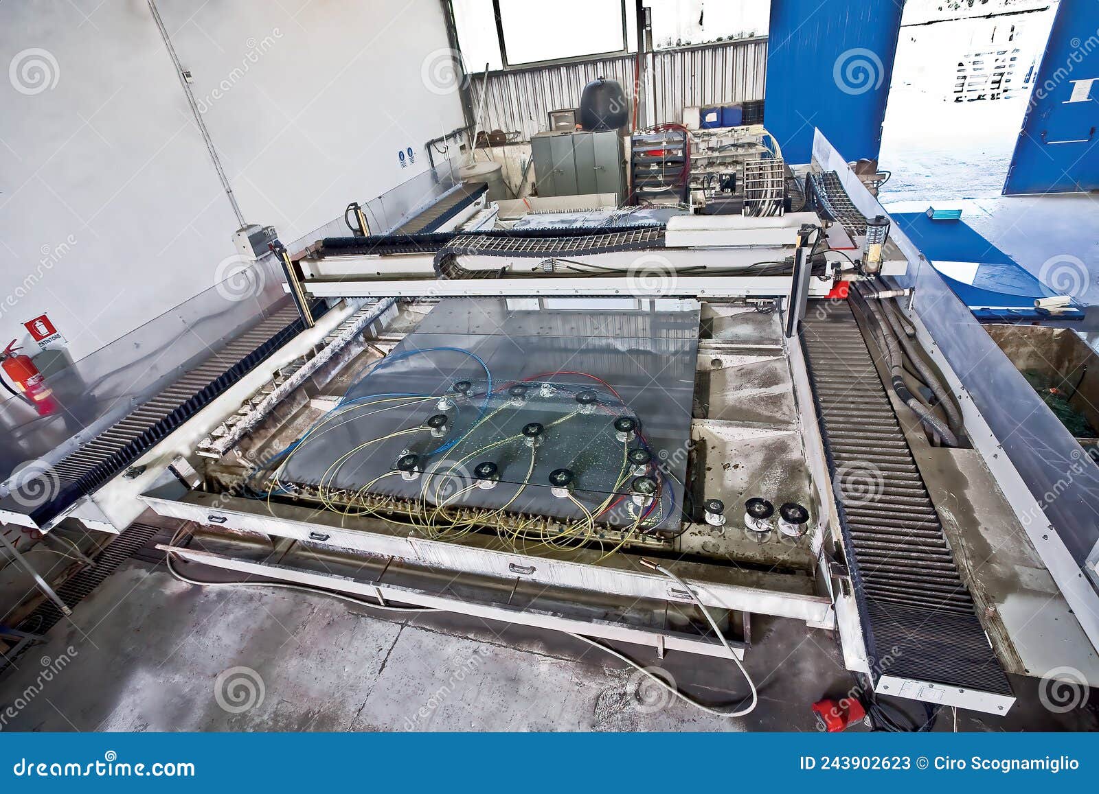 Glass working machine stock image. Image of machine - 243902623