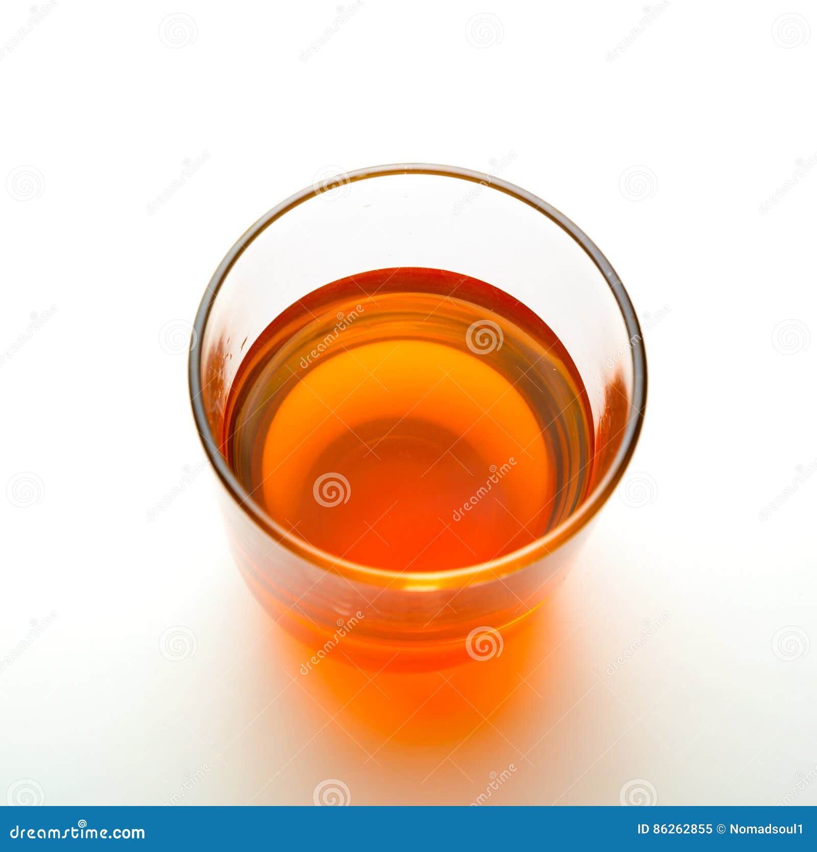 Glass of Yellow Beverage, Top View Stock Image - Image of freshness ...