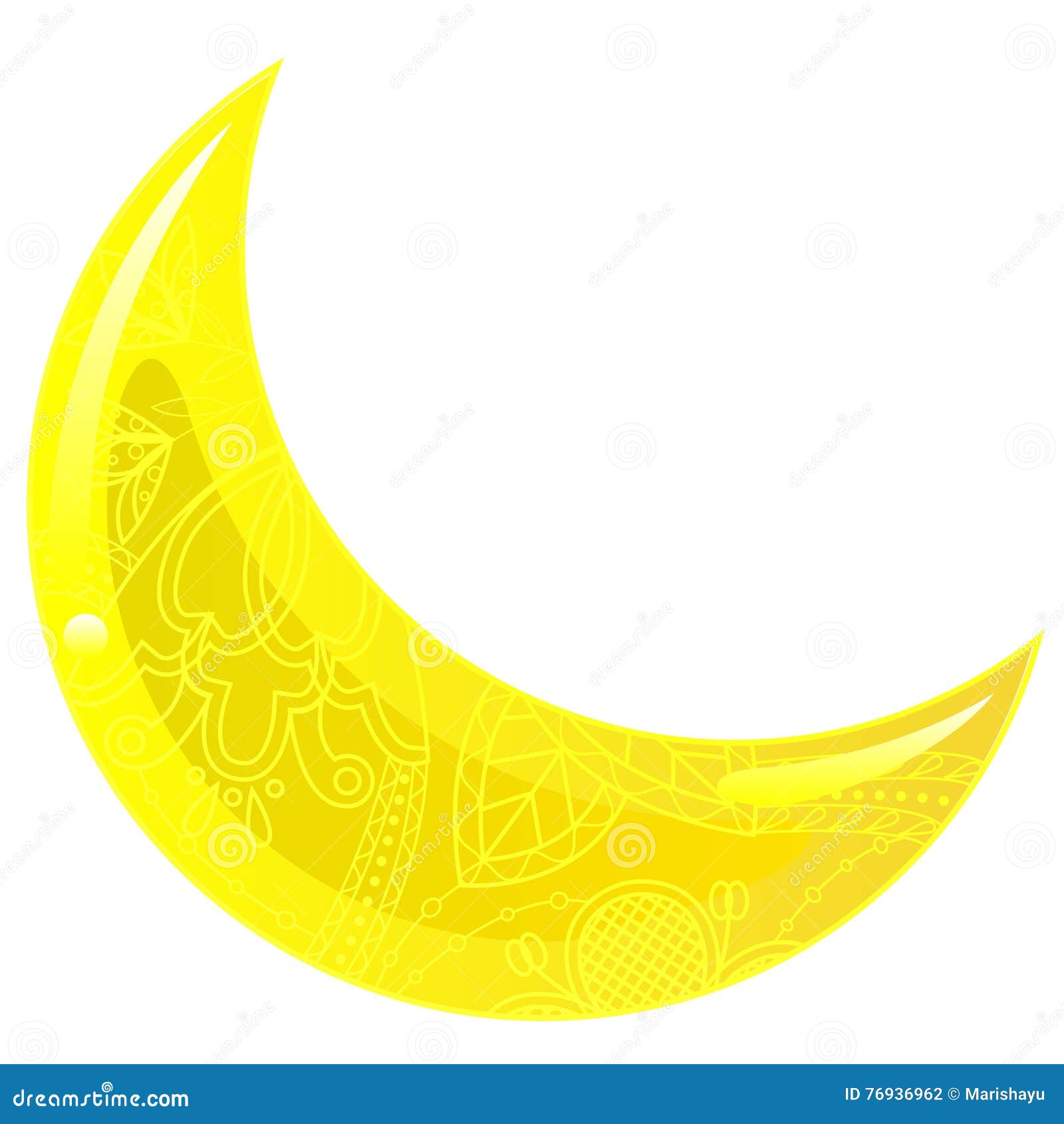 Glass yellow crescent stock vector. Illustration of flora - 76936962