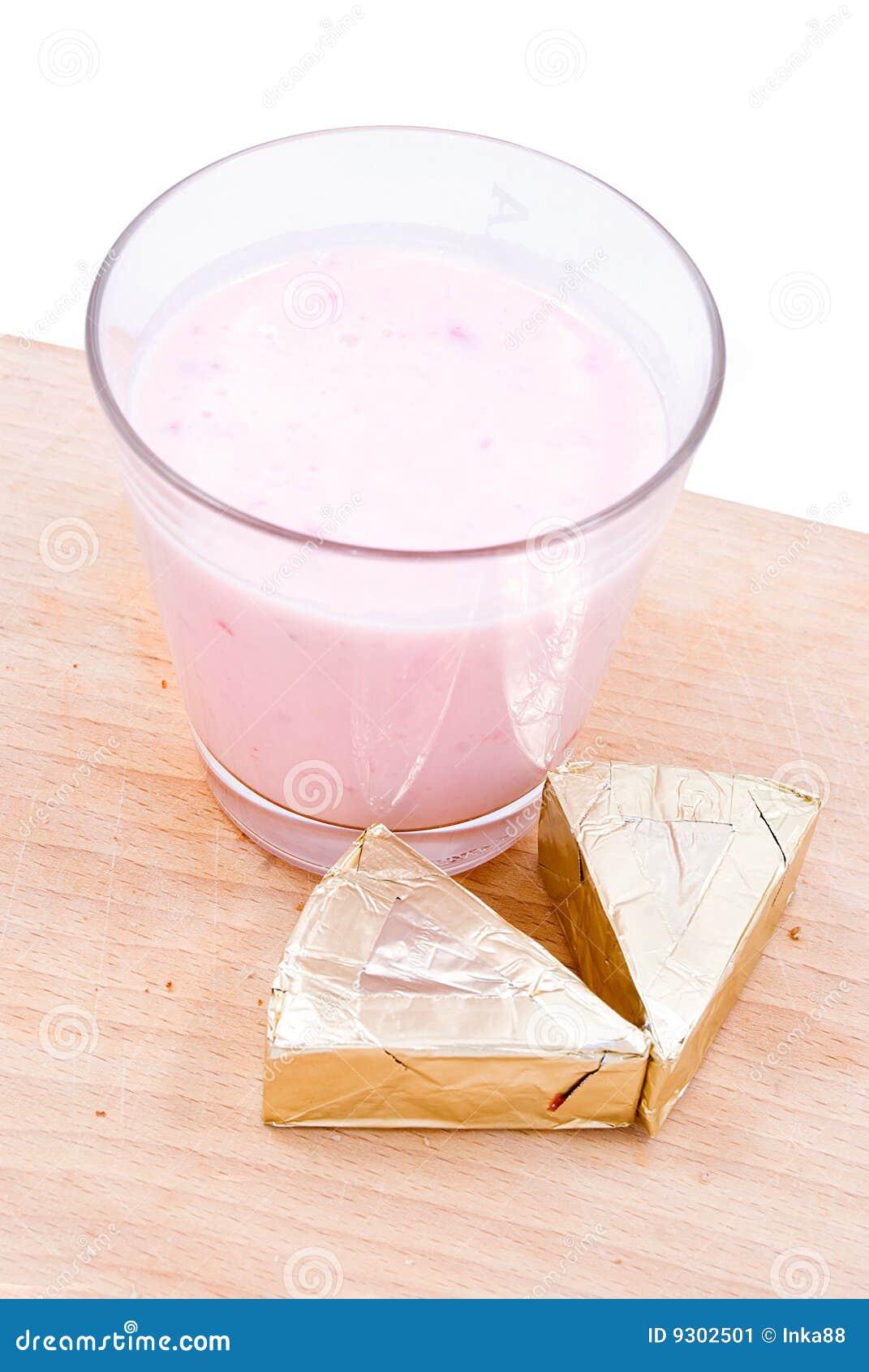 Glass of yoghurt stock image. Image of beverage, glass - 9302501