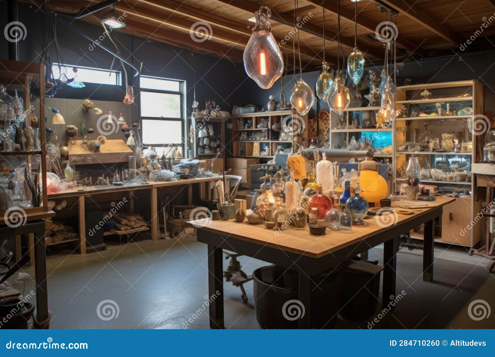 Glassblowing Studio Workspace Overview Stock Photo - Image of ...