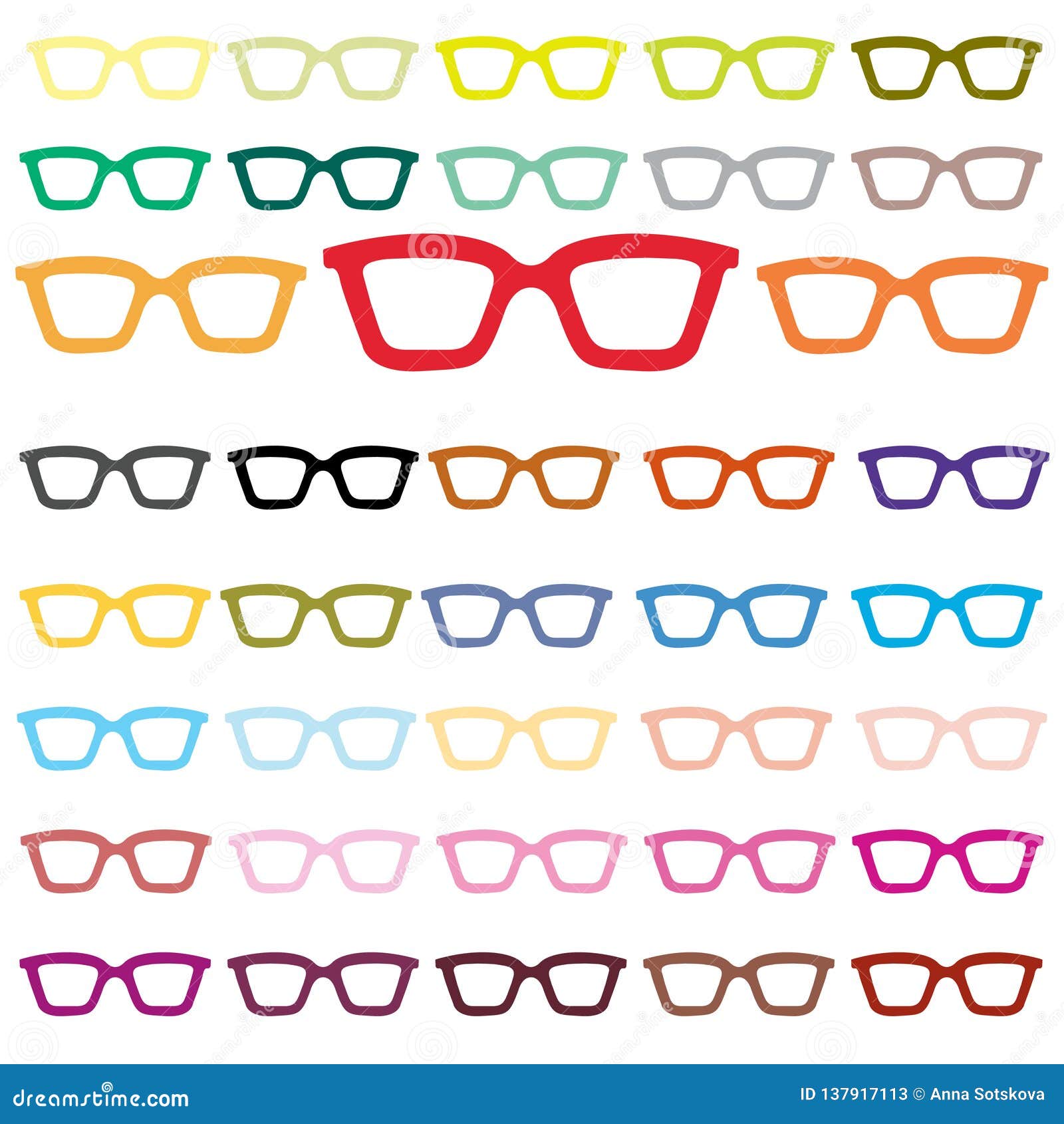 Glasses, set of 30 object stock illustration. Illustration of internet ...