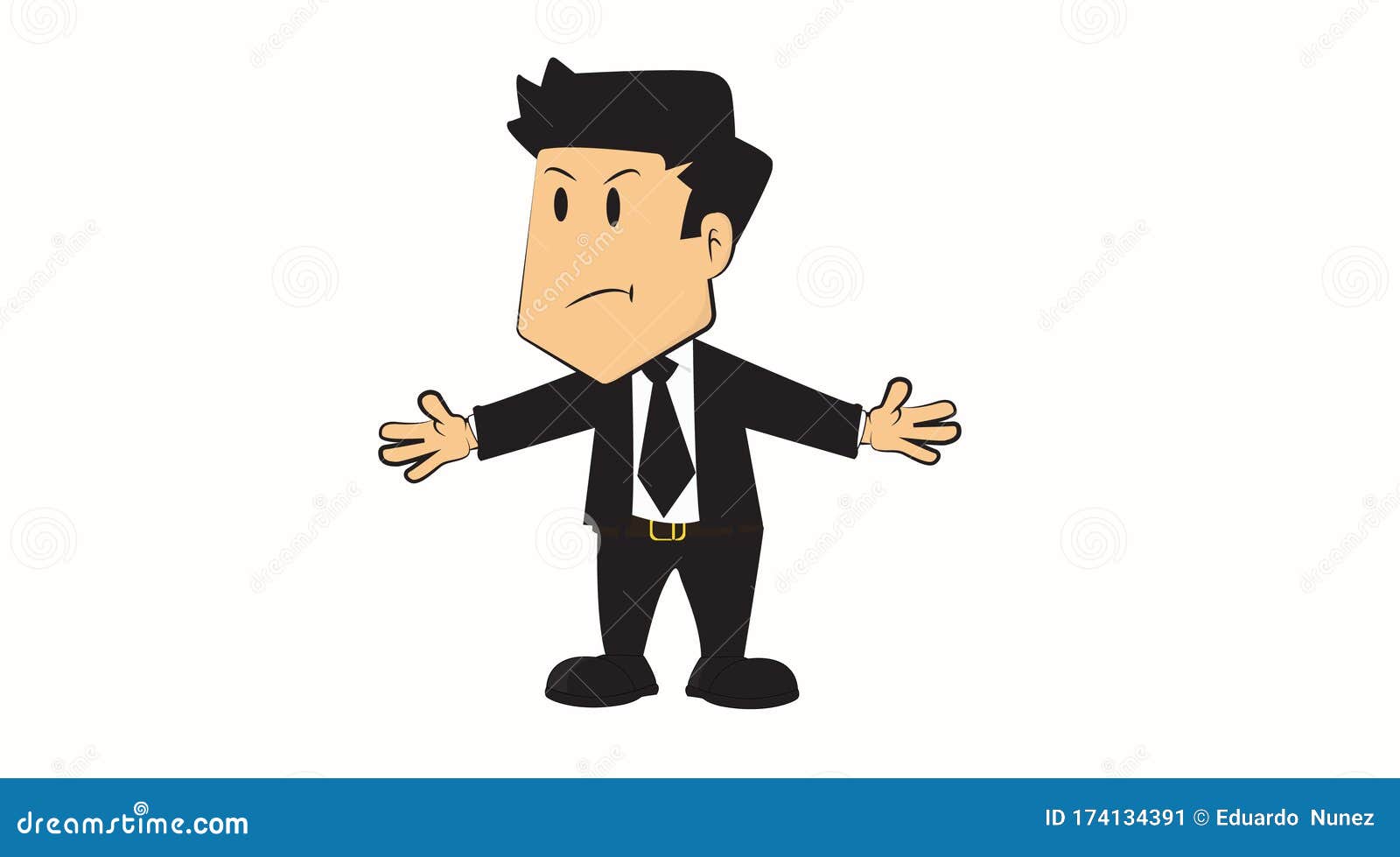 Angry Business Man in a Suit Stock Vector - Illustration of male ...