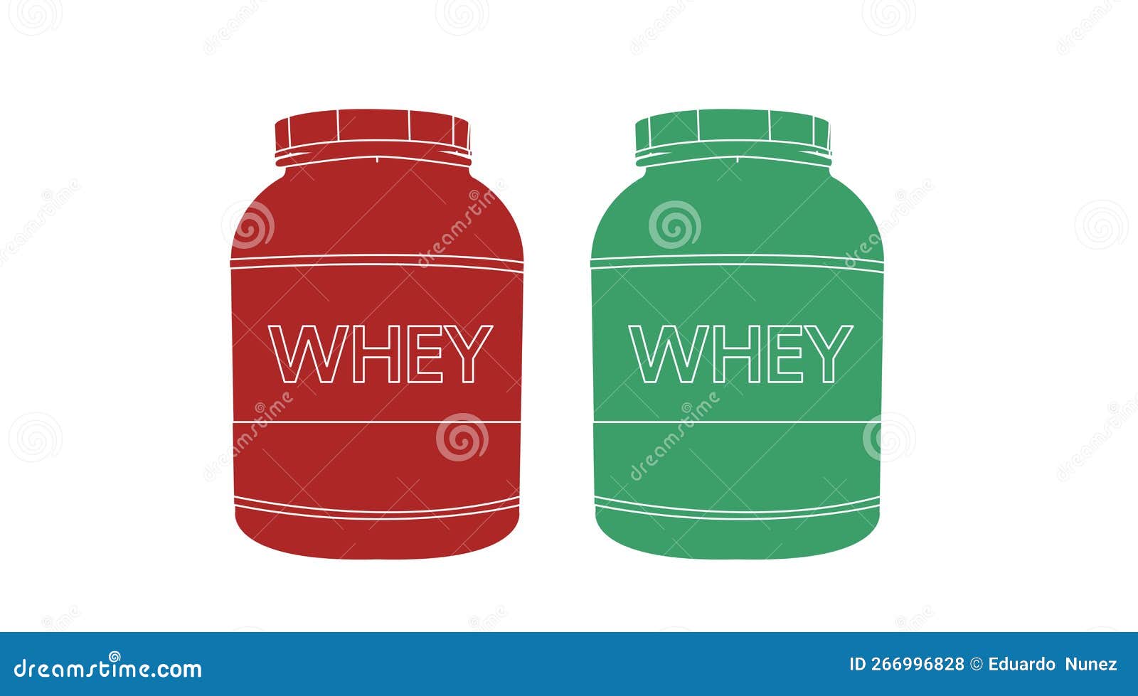 Vector Illustration of Whey Protein Bottle. Vector Isolated Editable ...