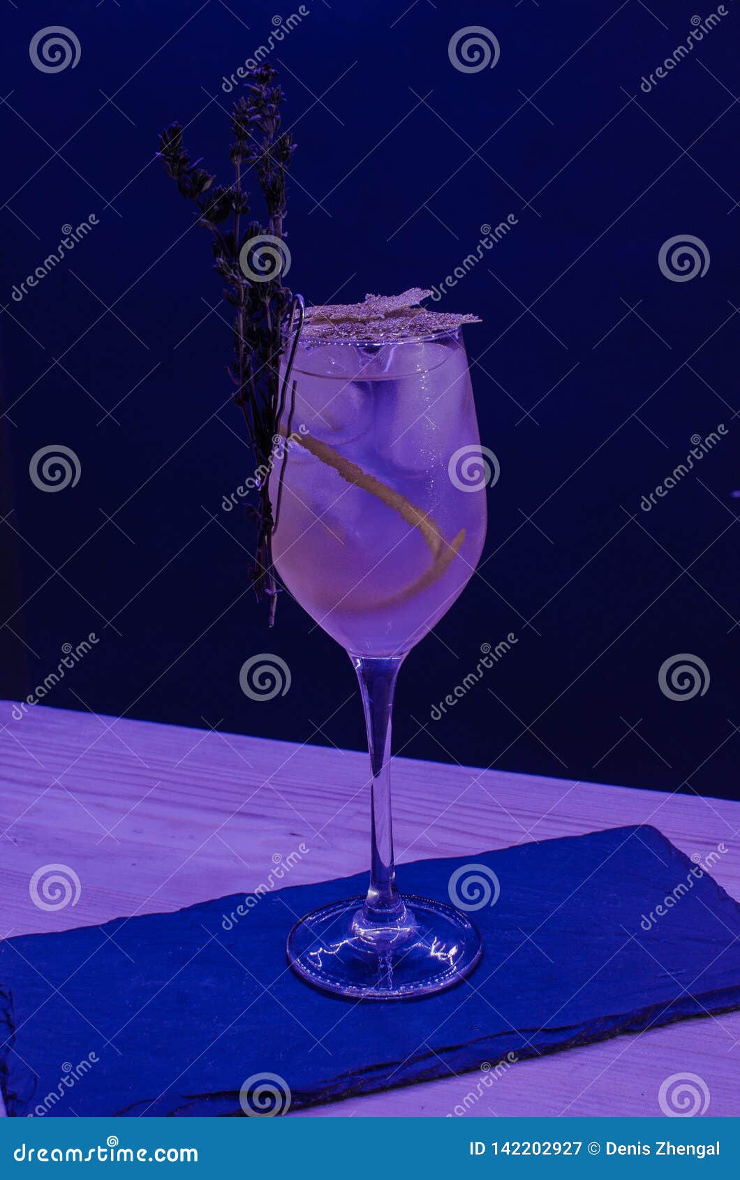 Glasses with Alcoholic Cocktail for a Party at the Event Stock Image ...