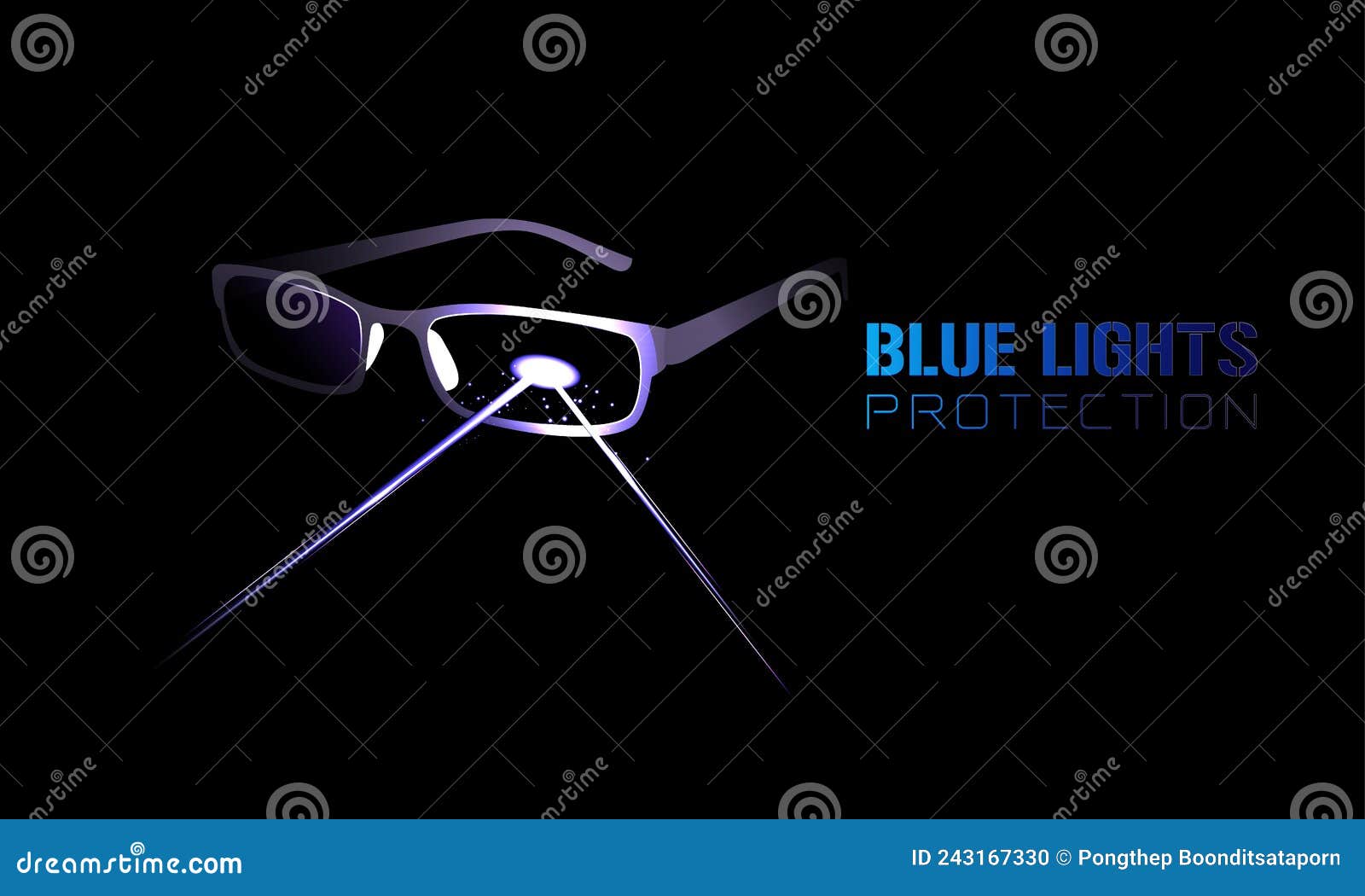 Glasses with Blue Light Blocking Lens, with Text Blue Lights Protection ...