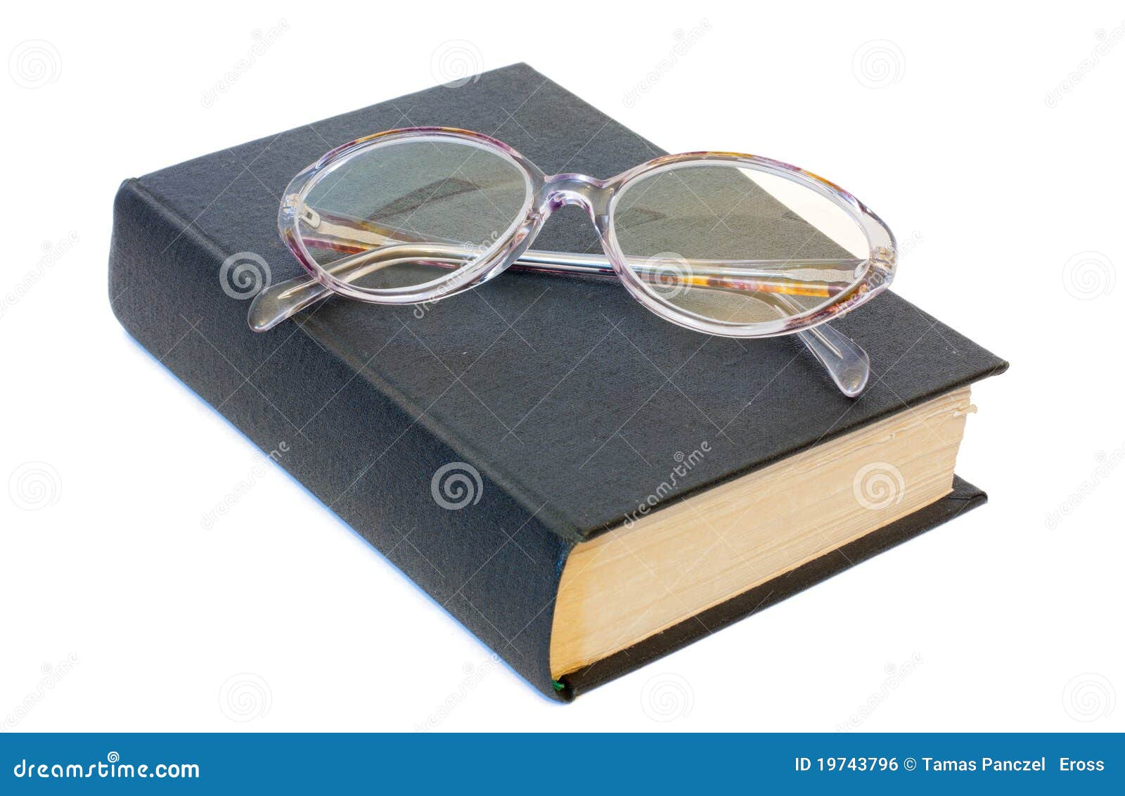 Glasses on a book stock photo. Image of read, reading - 19743796