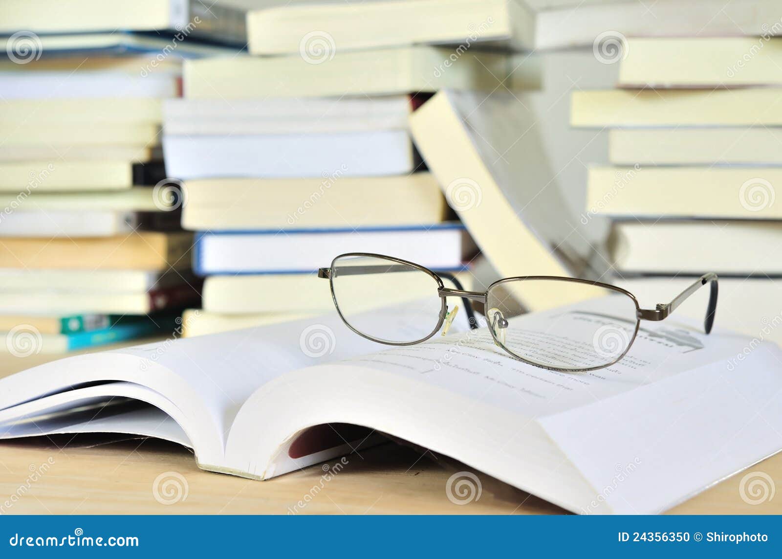 Glasses on the book stock photo. Image of concepts, literature - 24356350