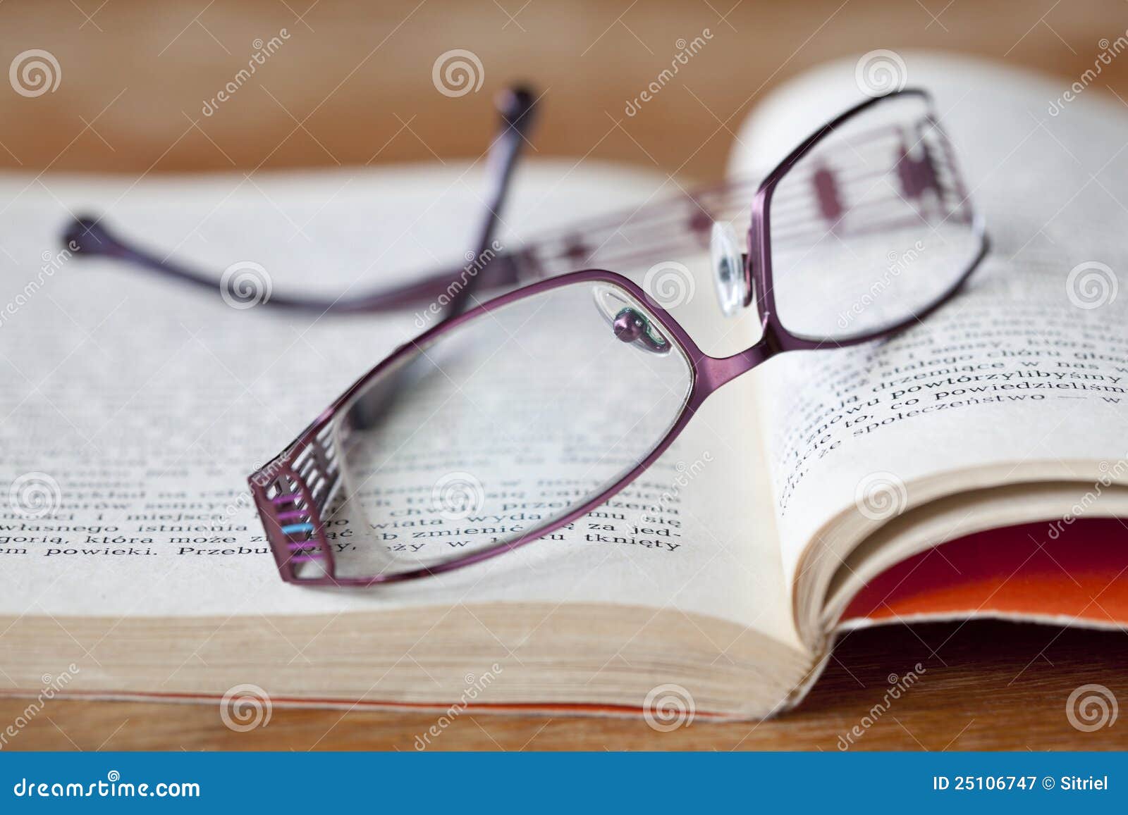 Glasses on a book stock image. Image of eyewear, concepts - 25106747