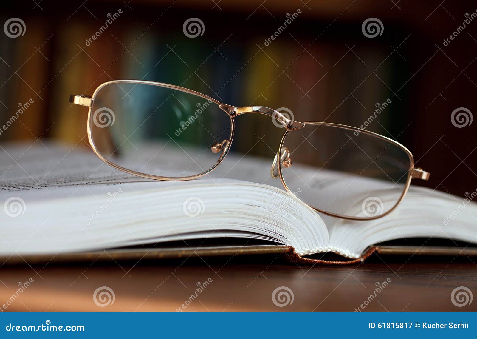 Glasses on a book stock image. Image of book, lens, closeup - 61815817