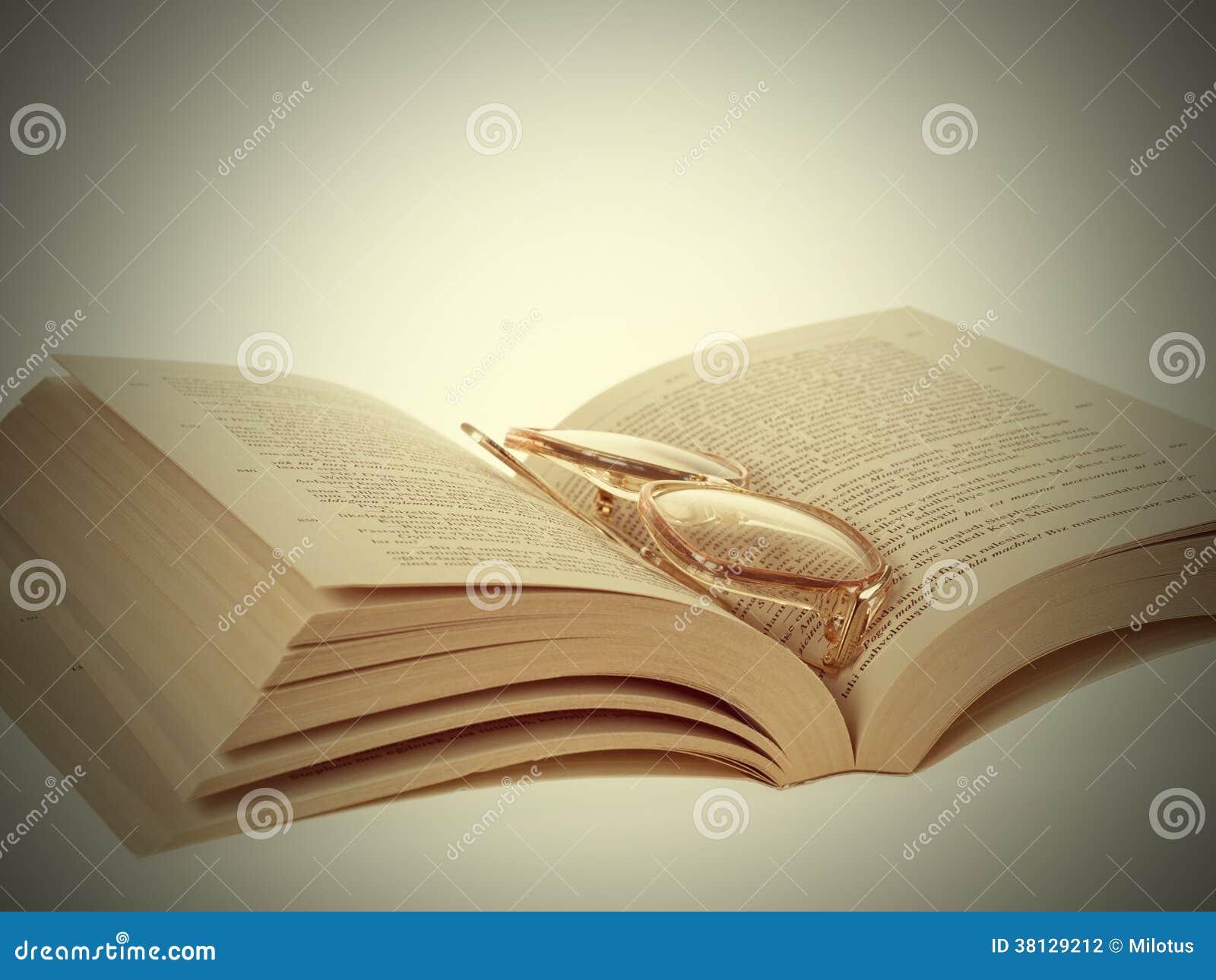 Glasses and Book-Vintage stock photo. Image of women - 38129212