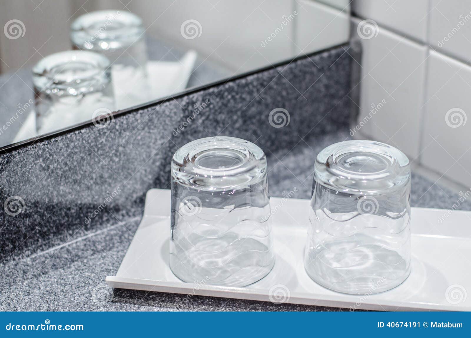 Glasses for brushing teeth stock image. Image of dental - 40674191