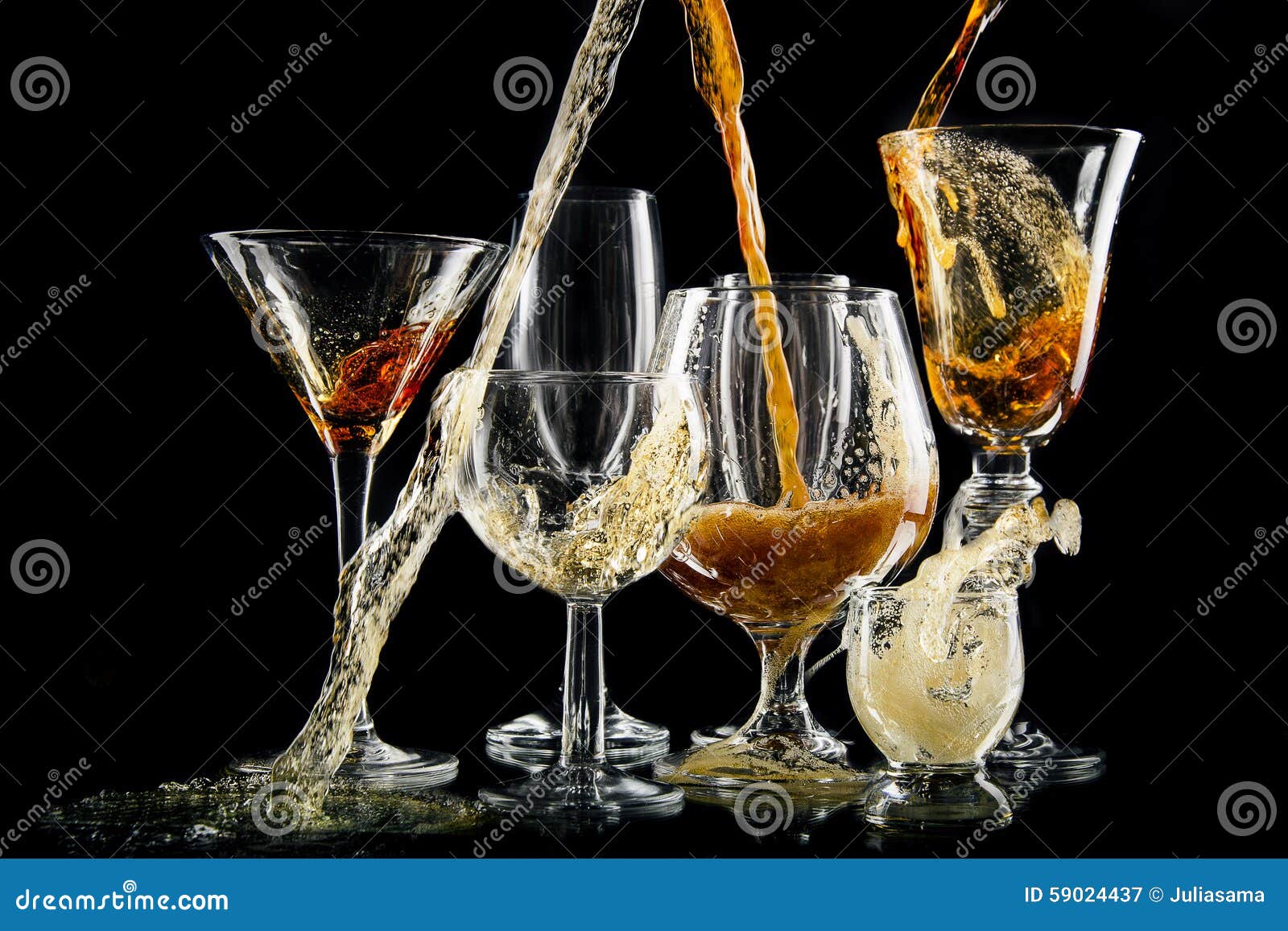 Glasses with cool drinks stock image. Image of celebrate - 59024437