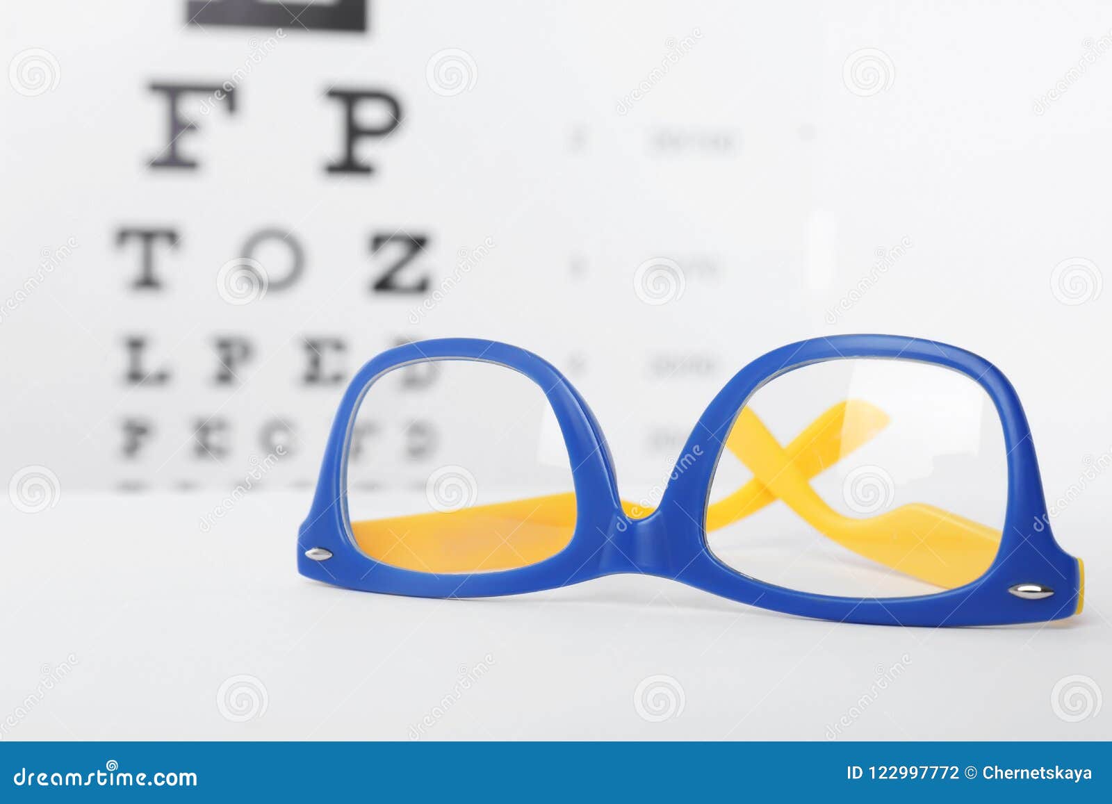 Glasses with Corrective Lenses on Table Stock Photo - Image of ...