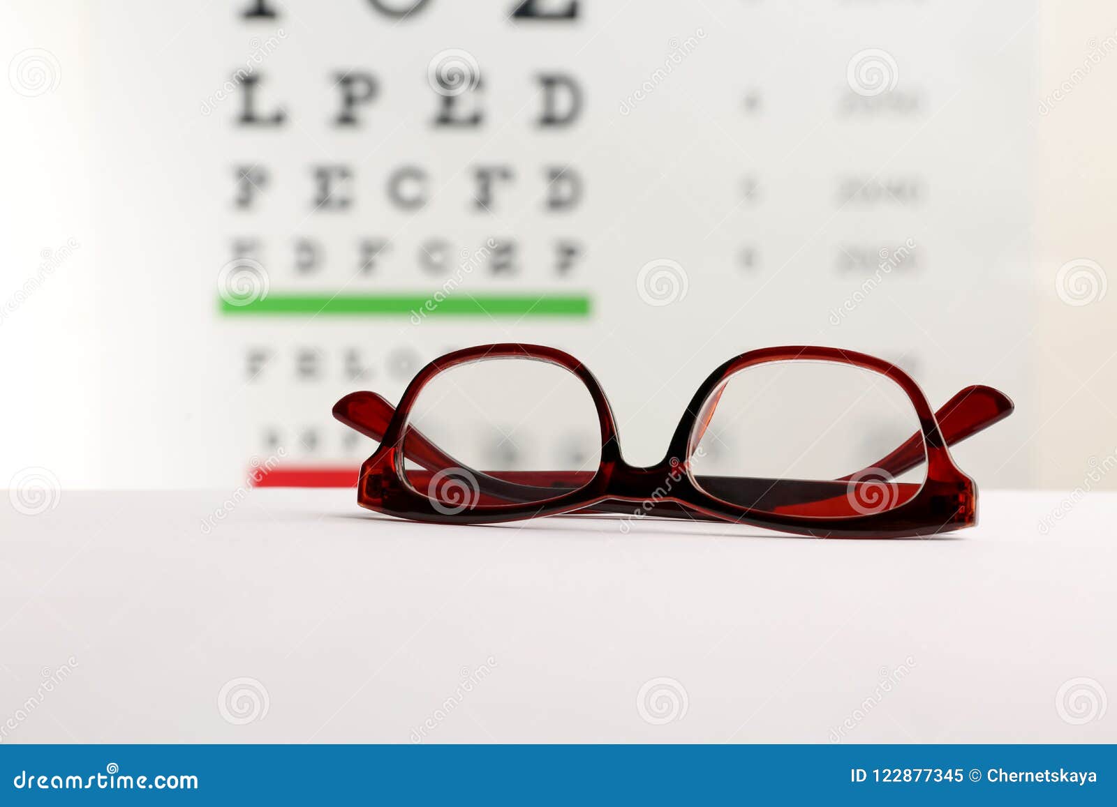 Glasses with Corrective Lenses on Table Stock Image - Image of ...