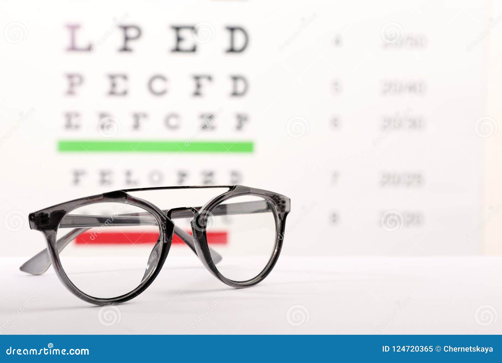 Glasses with Corrective Lenses on Table Stock Image - Image of glasses ...