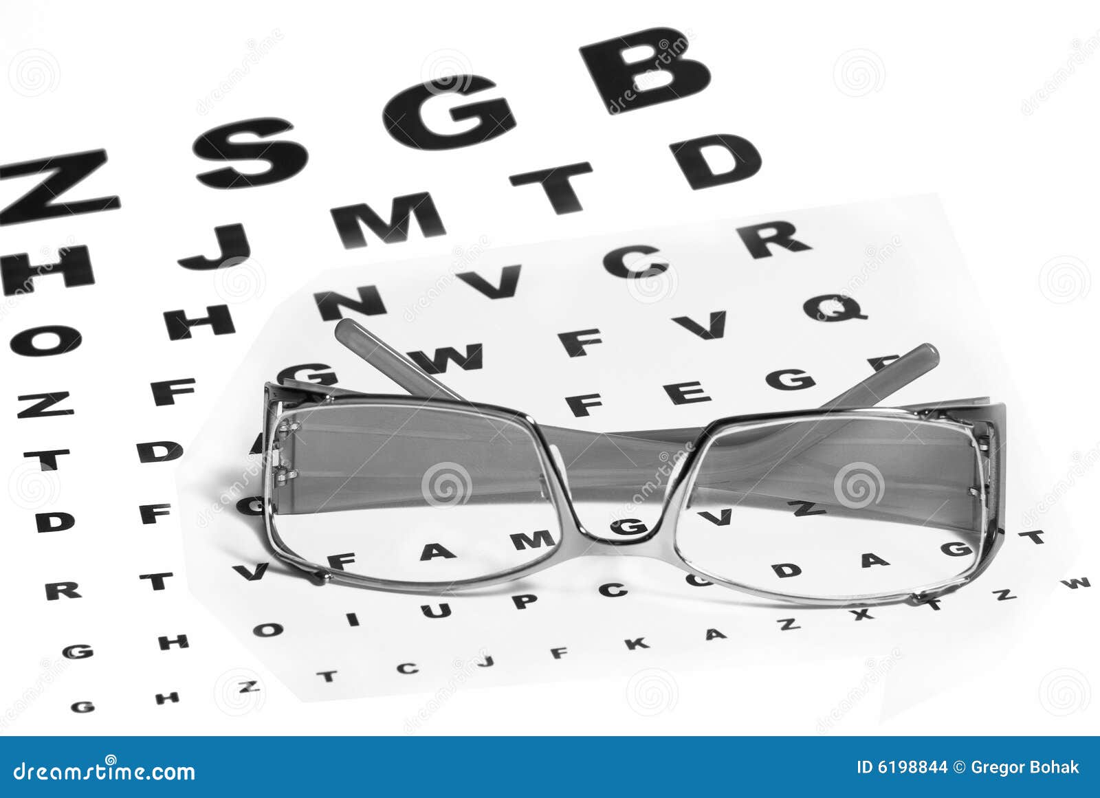 Glasses and eye-chart stock photo. Image of medical, oculist - 6198844