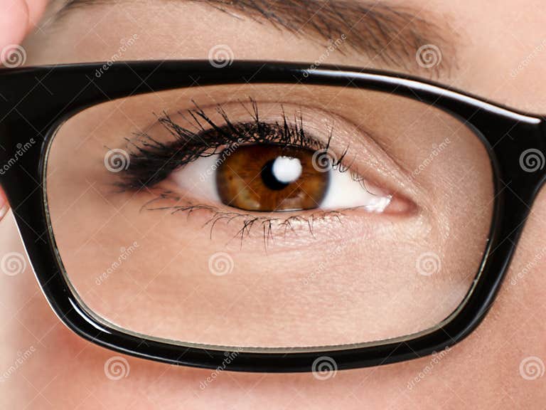 Glasses eyewear closeup stock photo. Image of eyeliner - 28478952