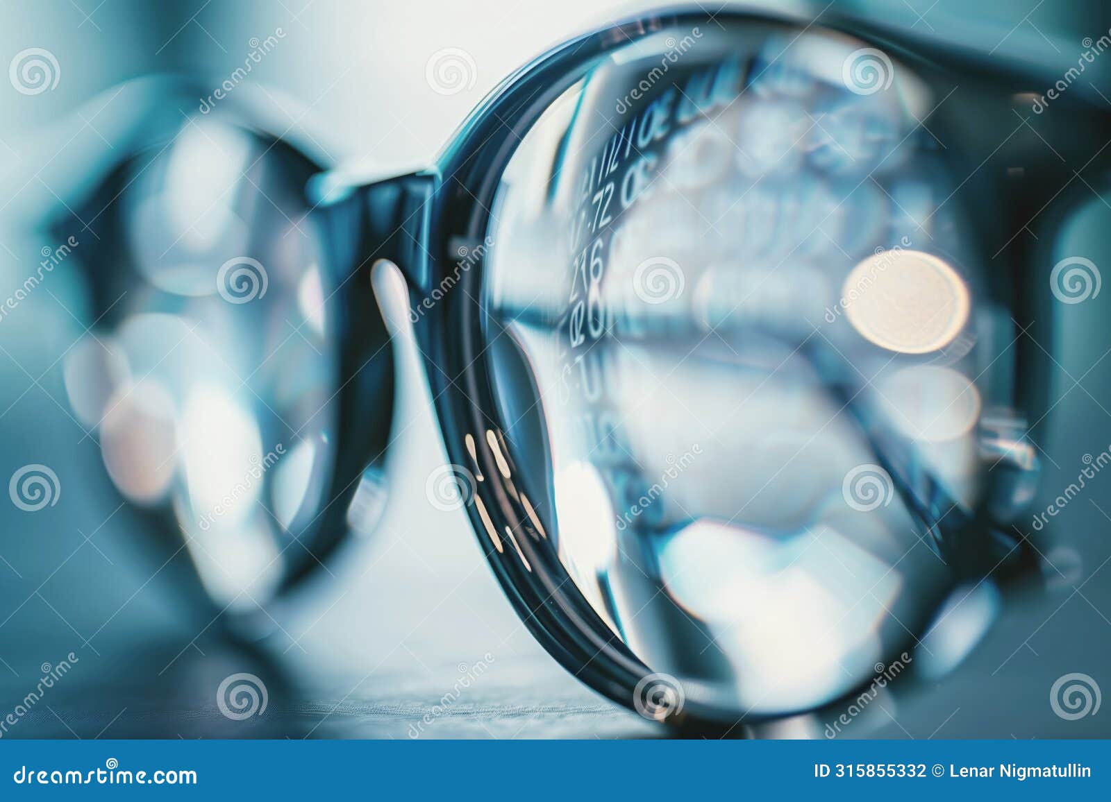 Glasses with Financial Figures Reflection Stock Photo - Image of ...
