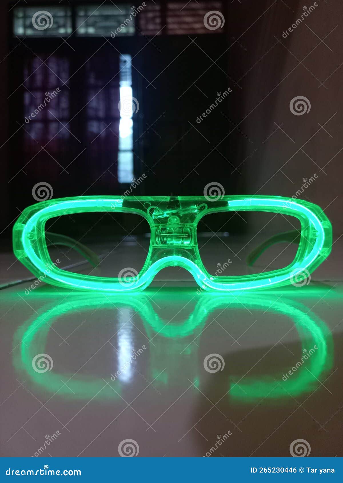Glasses green light up stock photo. Image of signage - 265230446