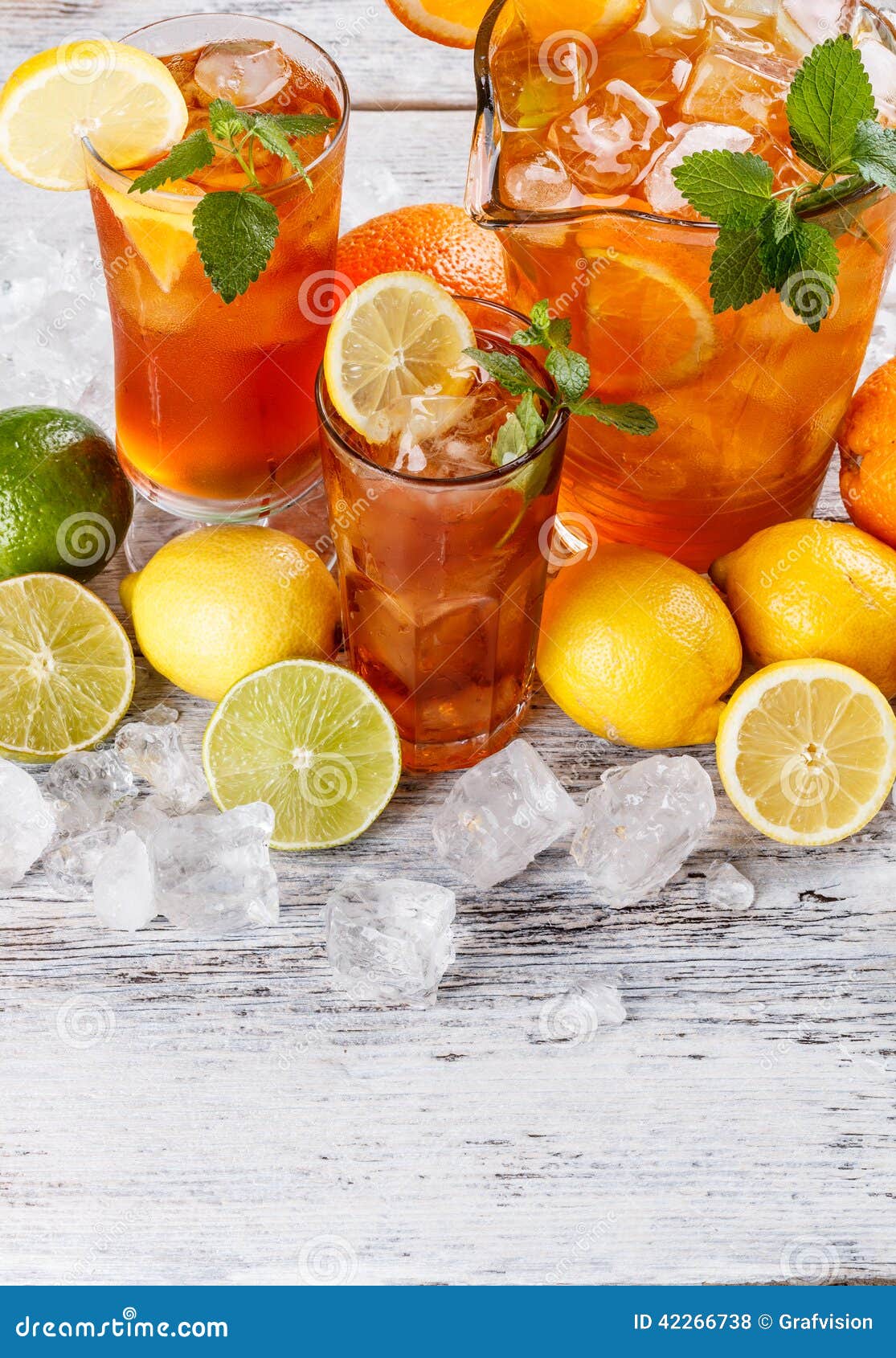 Glasses of iced tea stock photo. Image of orange, beach - 42266738