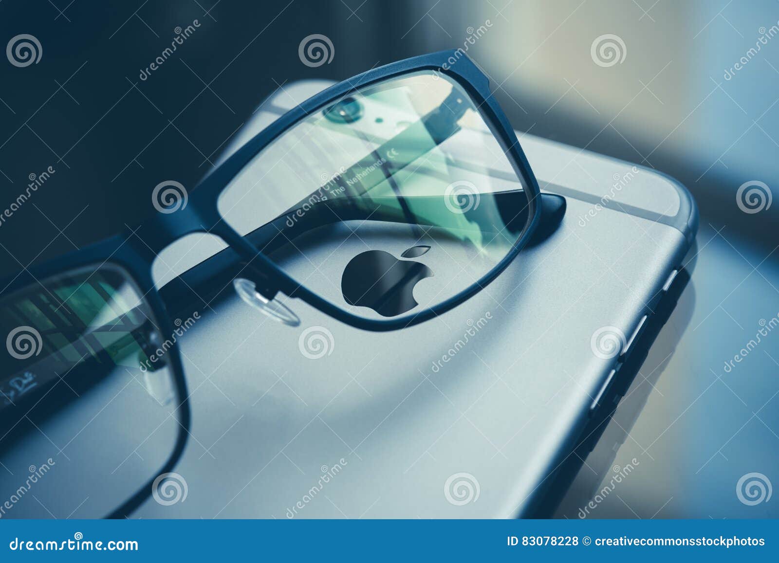 Glasses On Iphone Picture. Image: 83078228