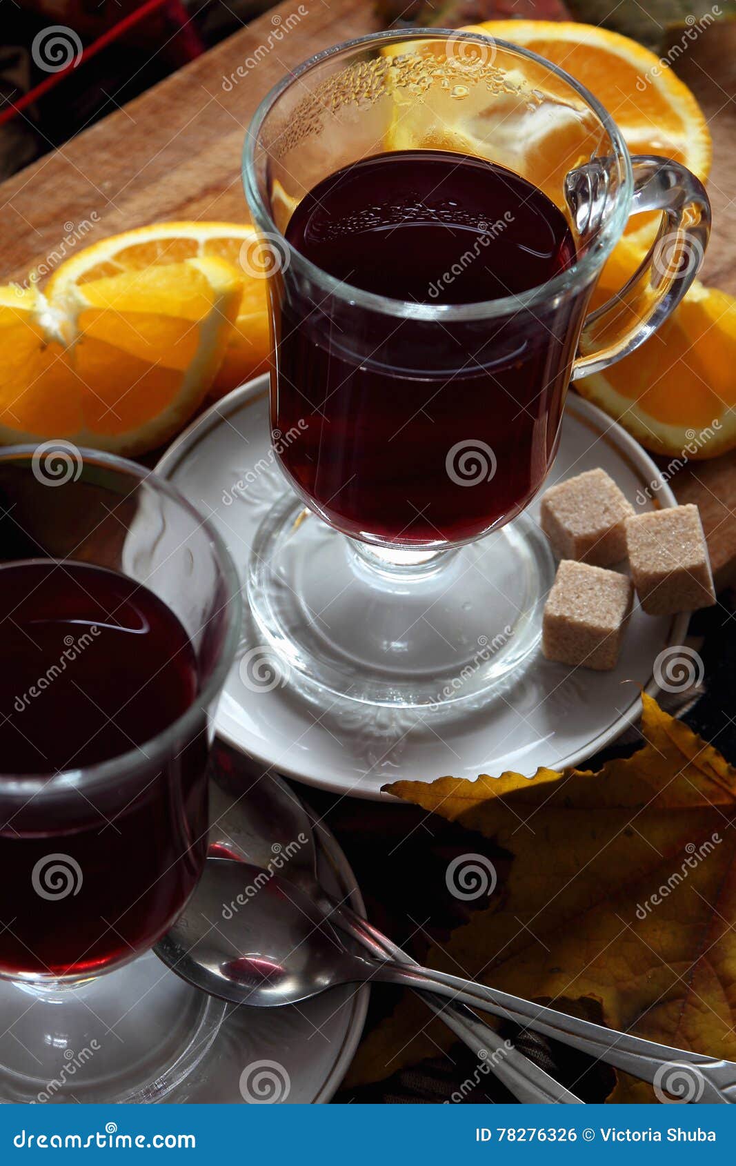 Glasses of mulled wine. stock photo. Image of party, glass - 78276326