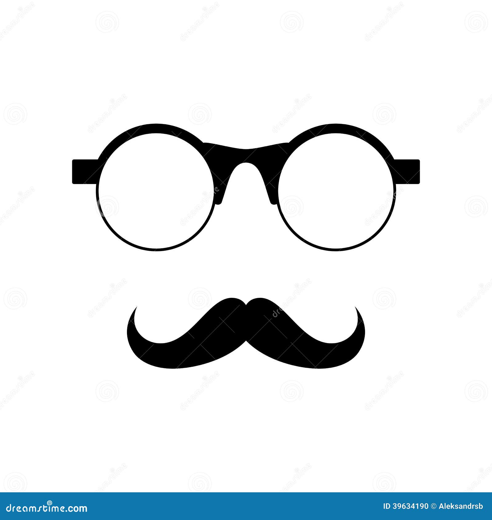 Glasses with mustache stock vector. Illustration of backdrop - 39634190
