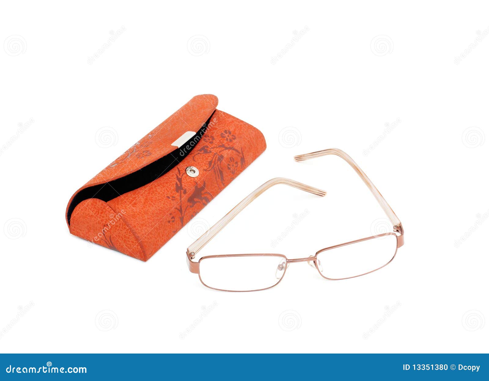 Glasses and an Open Carrying Case for Glasses Stock Photo - Image of ...