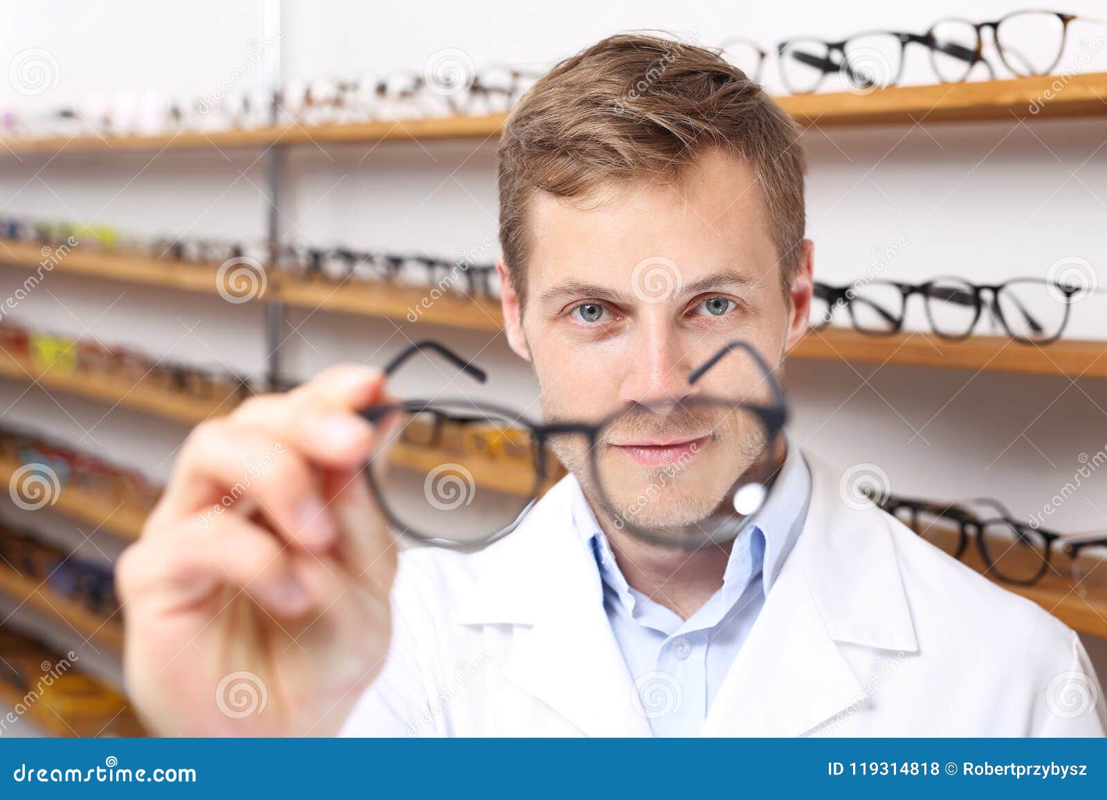 Glasses. Optician stock photo. Image of chooses, optometrist - 119314818