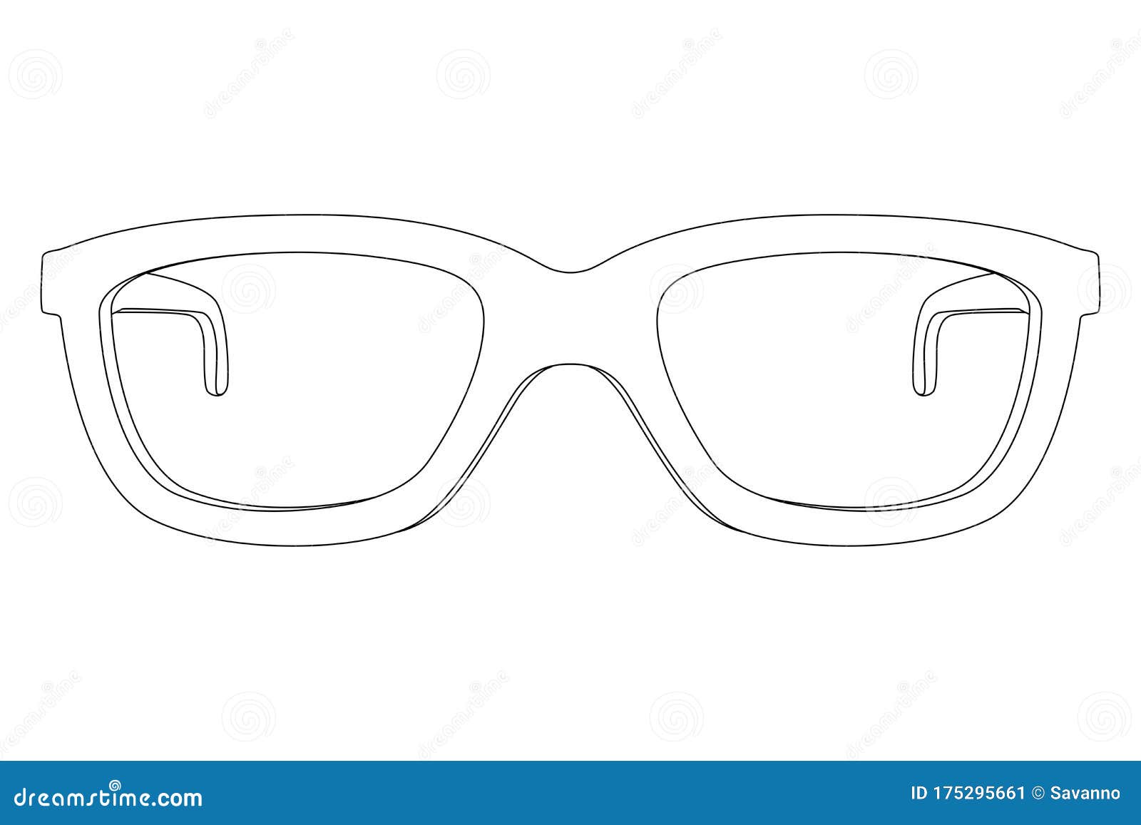 Glasses. Outline icon stock vector. Illustration of glasses - 175295661
