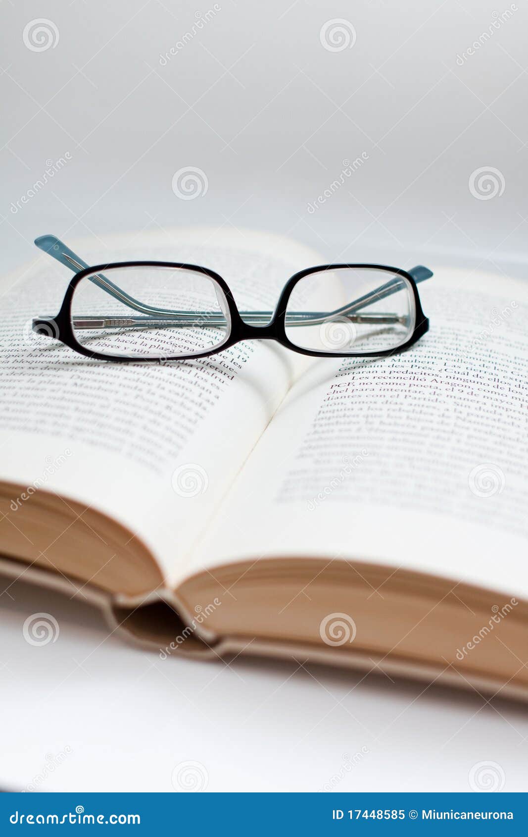 Glasses over a book stock image. Image of paper, dictionary - 17448585