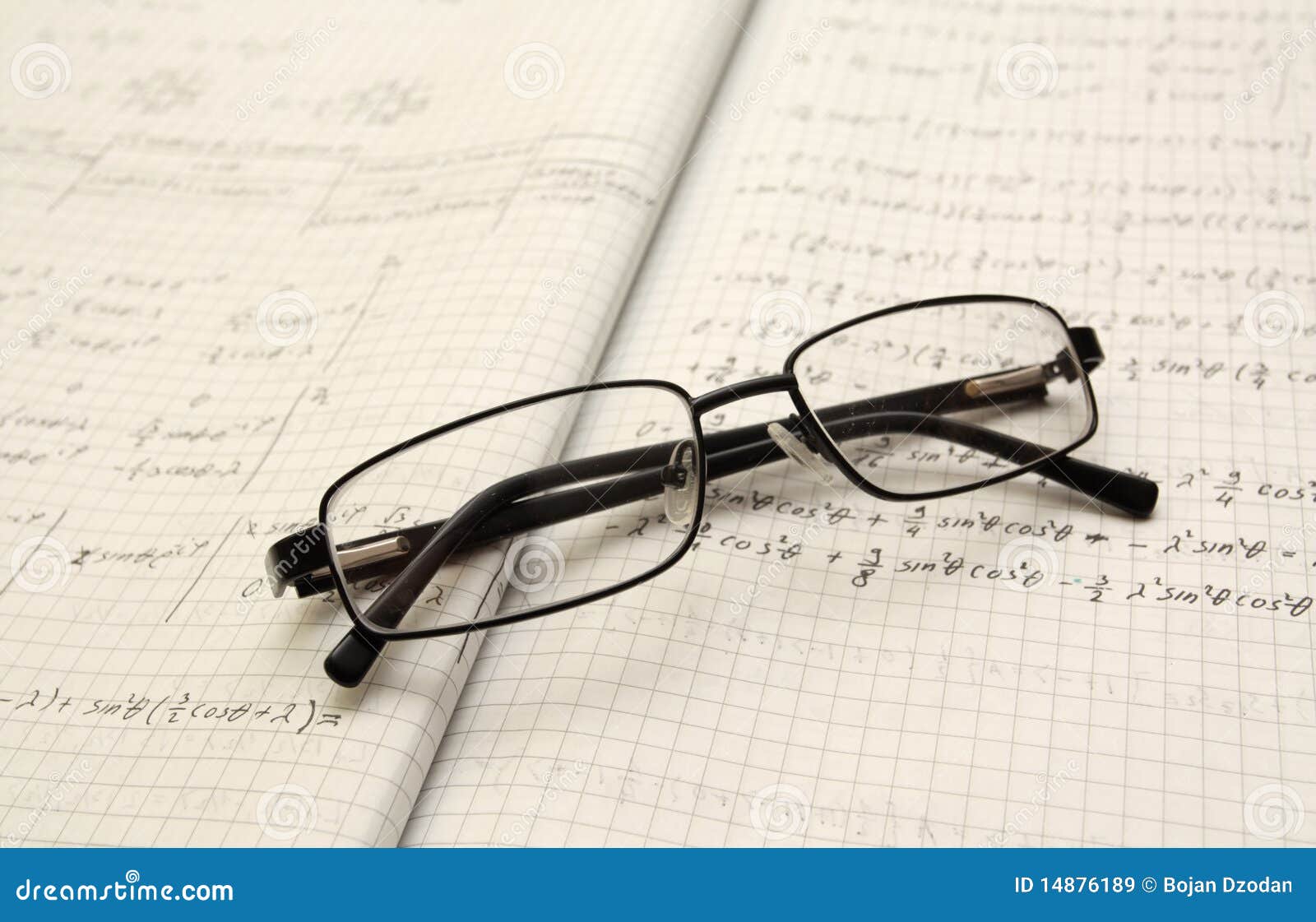 Glasses and physics stock image. Image of notes, equation - 14876189