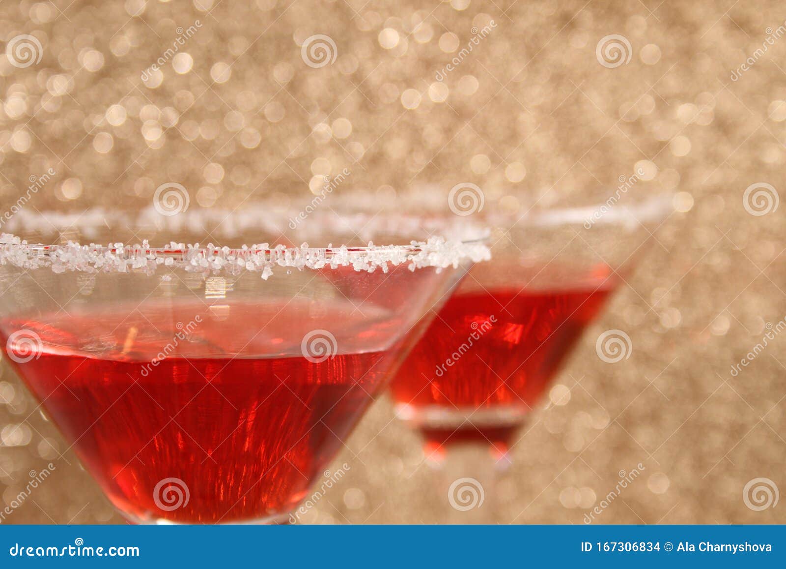 Glasses with a Red Cocktail Stock Photo - Image of decorative, drink ...