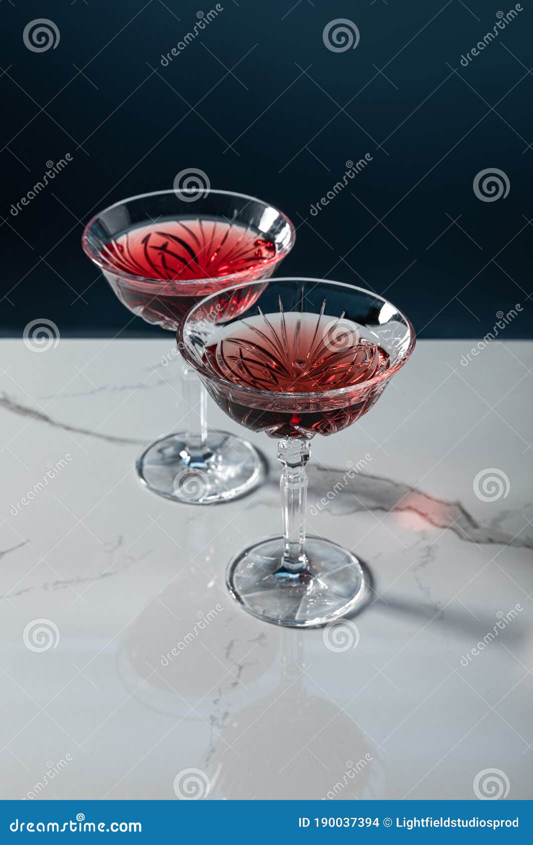 Glasses of Red Wine on Marble Stock Photo - Image of beverage, cold ...