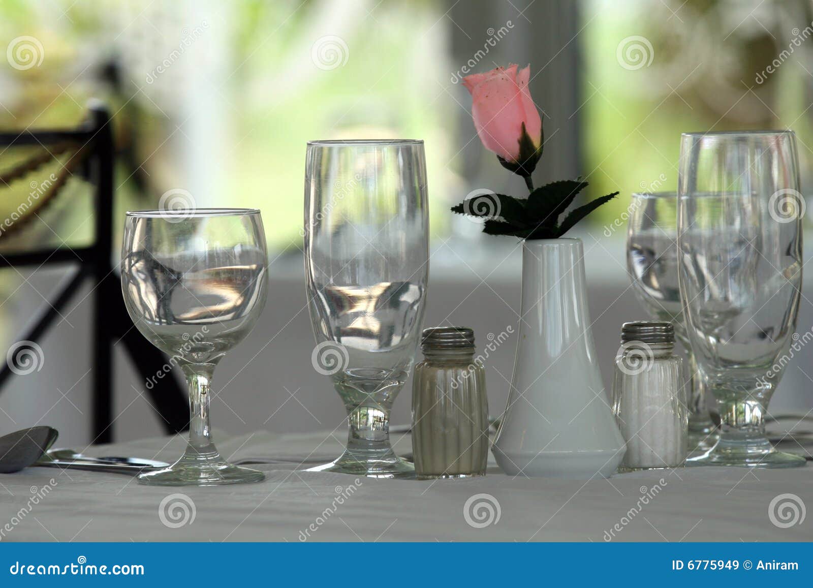 Glasses in restaurant stock image. Image of drinks, vase - 6775949