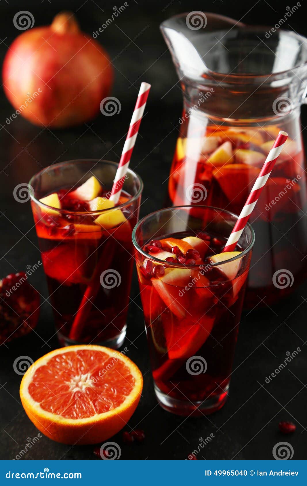 Glasses of Sandria on Black Background Stock Photo - Image of berry ...