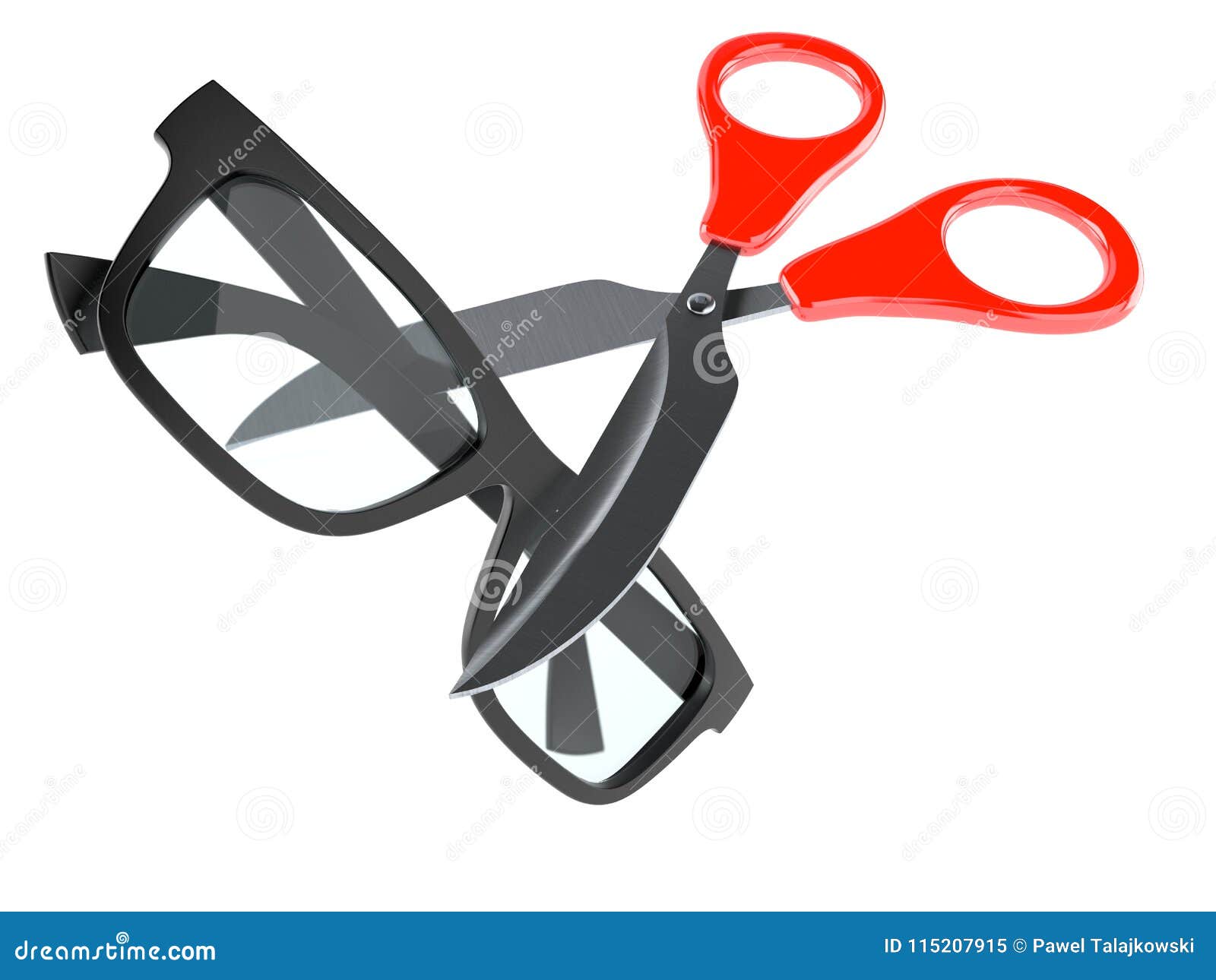 Glasses with scissors stock illustration. Illustration of black - 115207915