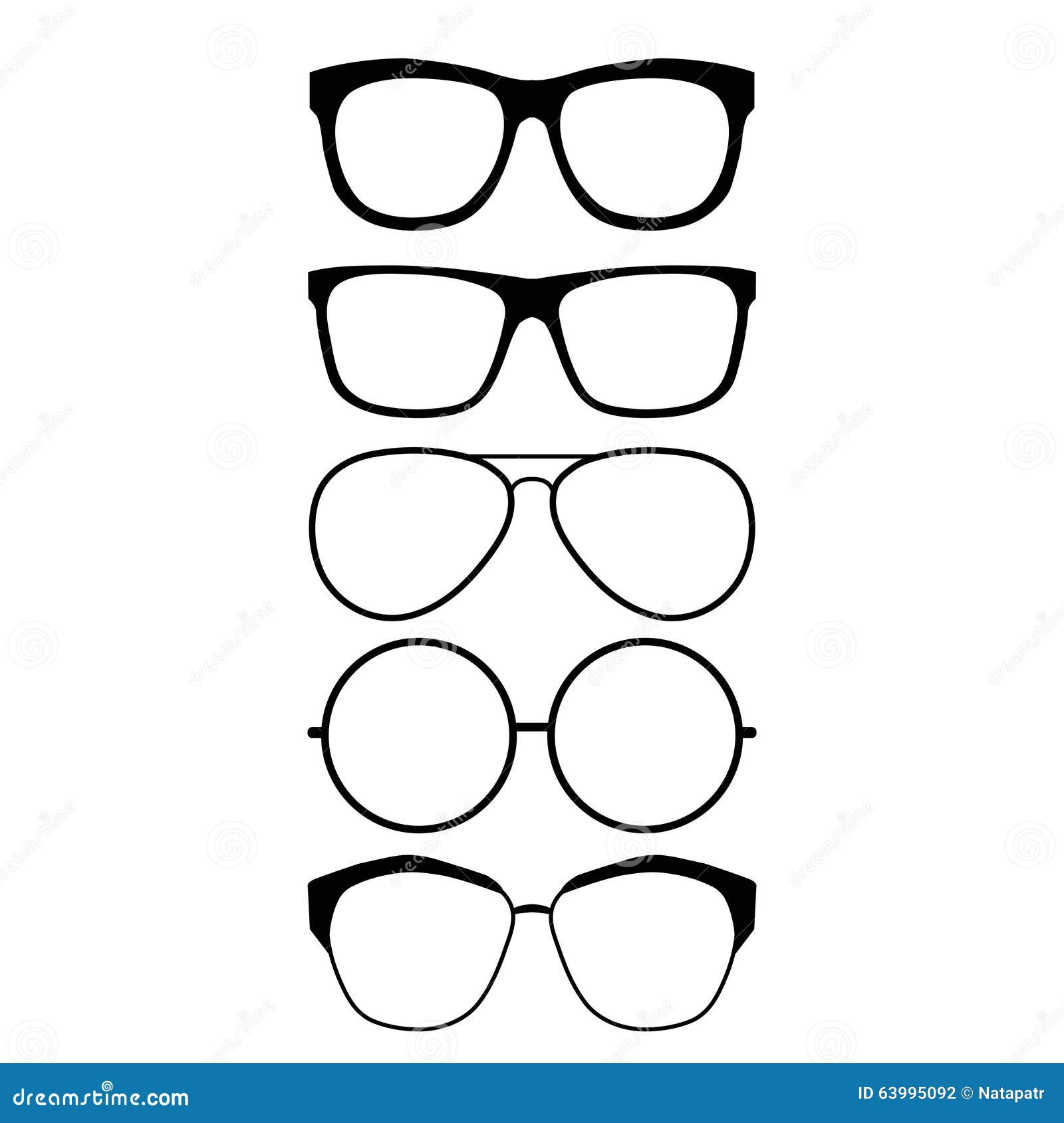 Glasses Stock Vector Illustration Of Chic Modern Retro 63995092