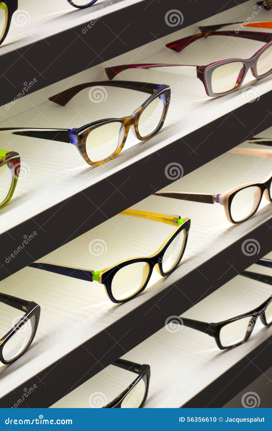Glasses stock photo. Image of modern, view, optical, shelves - 56356610