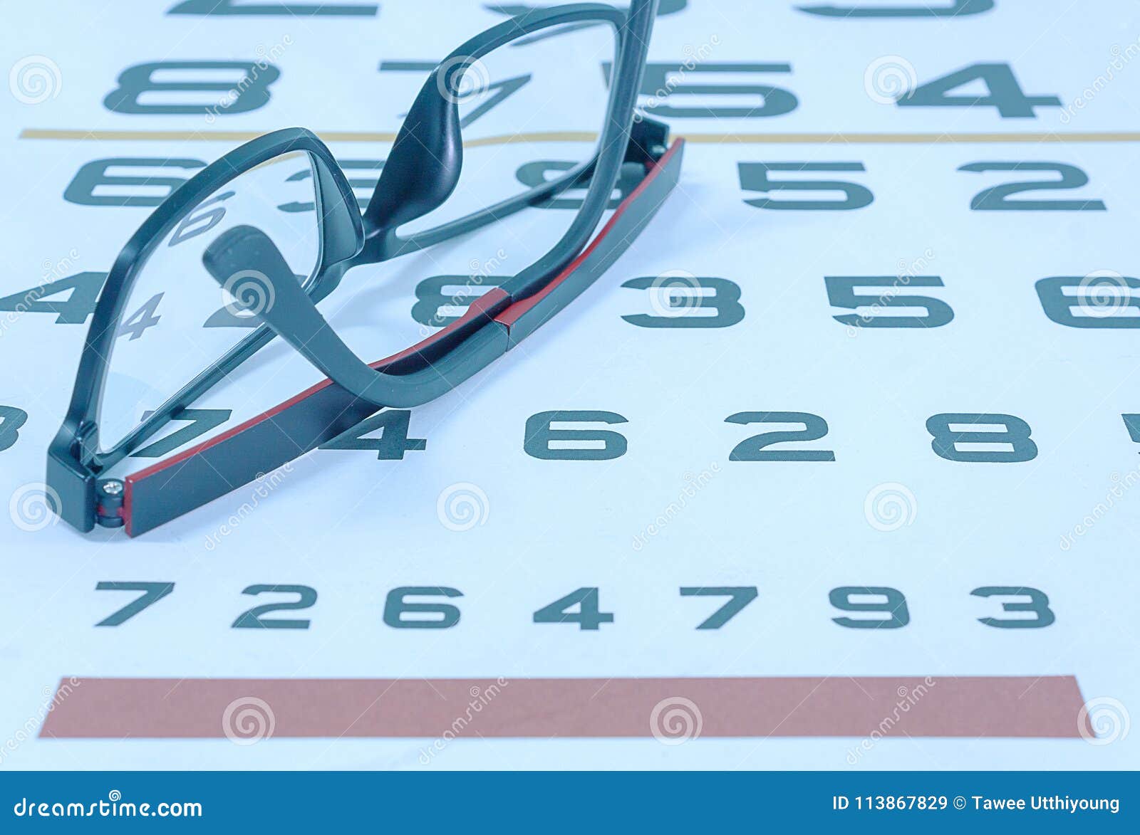 Glasses On Snellen Eye Sight Chart Test Royalty-Free Stock Photo ...