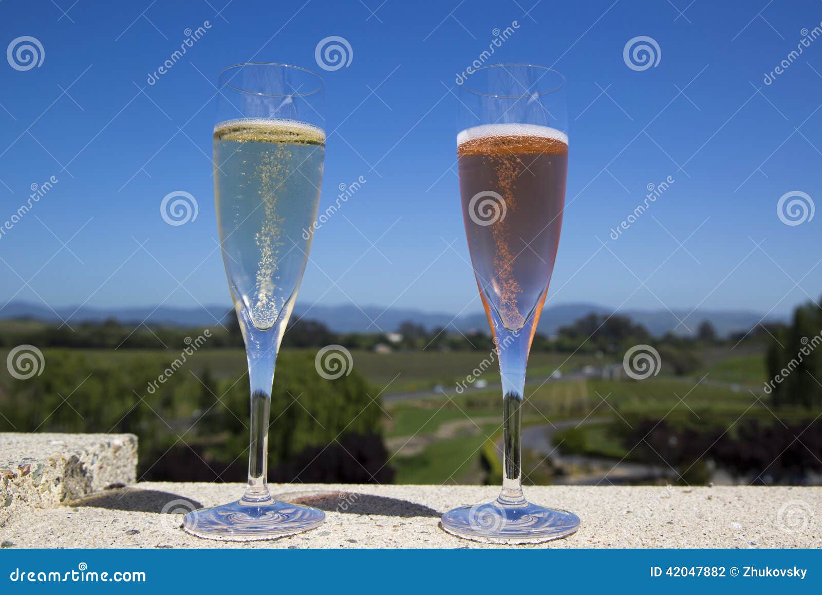 Glasses with Sparkling Wine Stock Photo - Image of drink, flute: 42047882